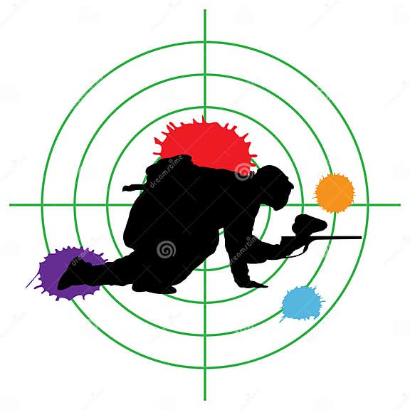 Paintball target stock vector. Illustration of competitive - 14785804