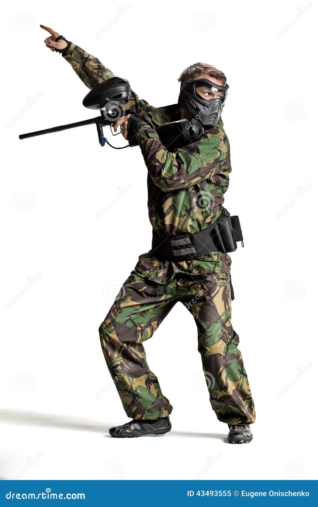 Paintball Team in Action Forest Location Stock Image - Image of hobbies ...