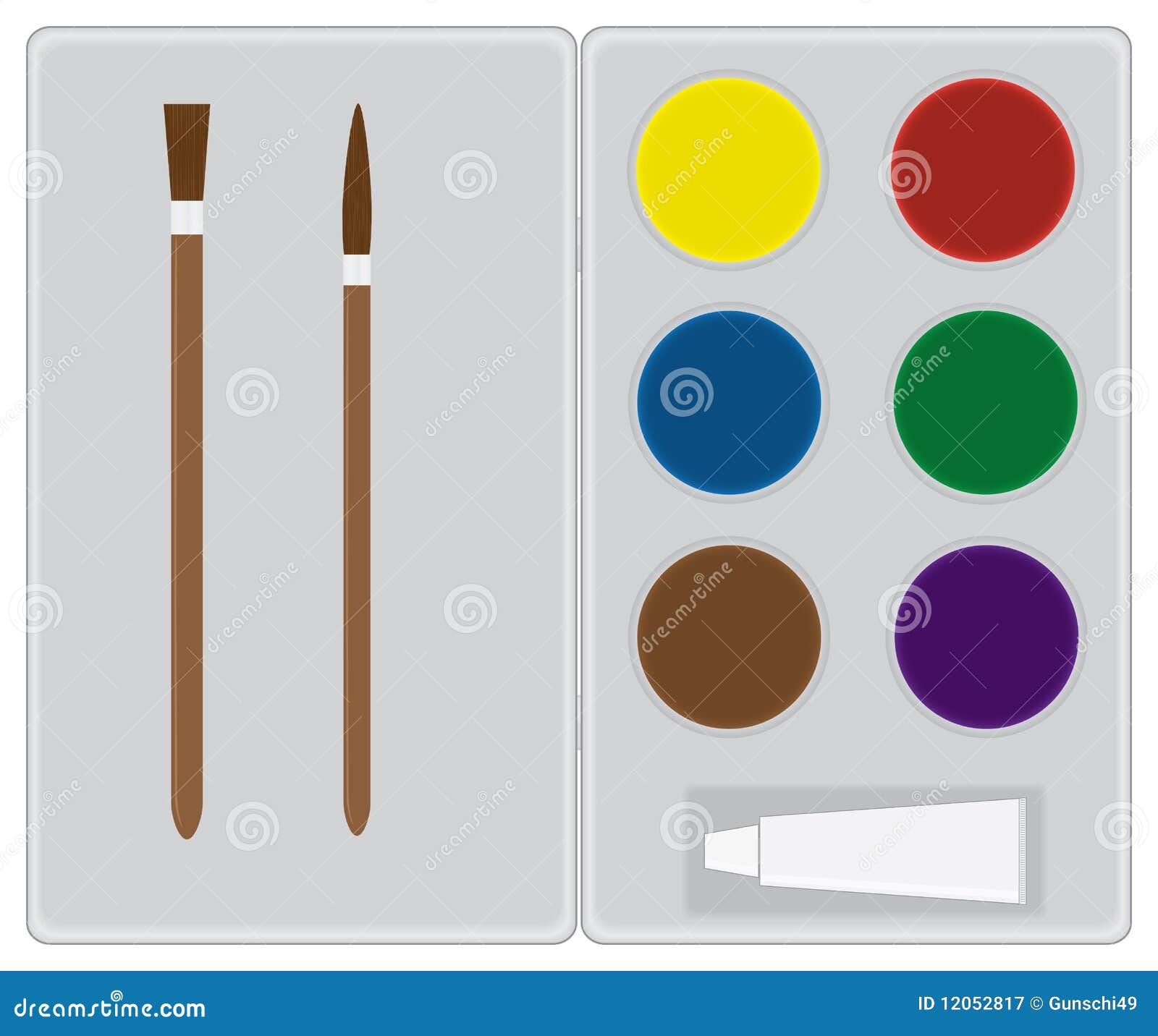 Paintbox stock vector. Illustration of painting, color - 12052817