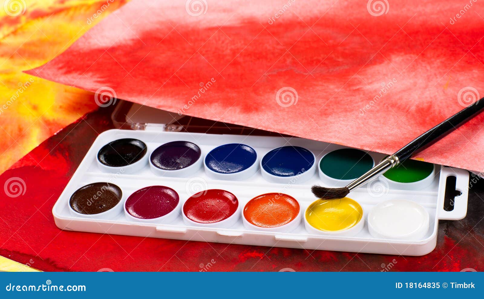 Paintbox stock image. Image of plastic, palette, creativity - 18164835