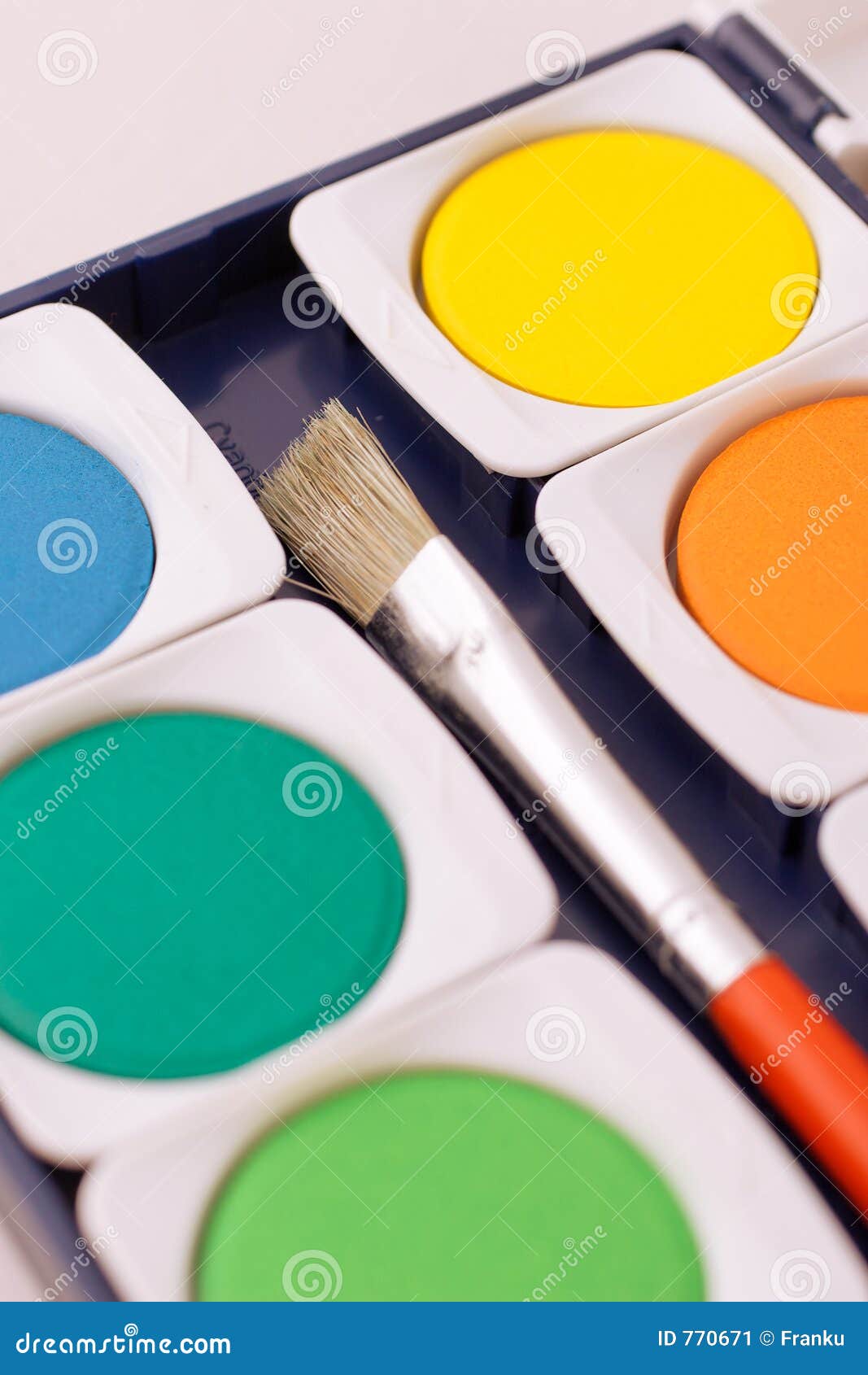 Paintbox with brush stock image. Image of crafts, creating - 770671