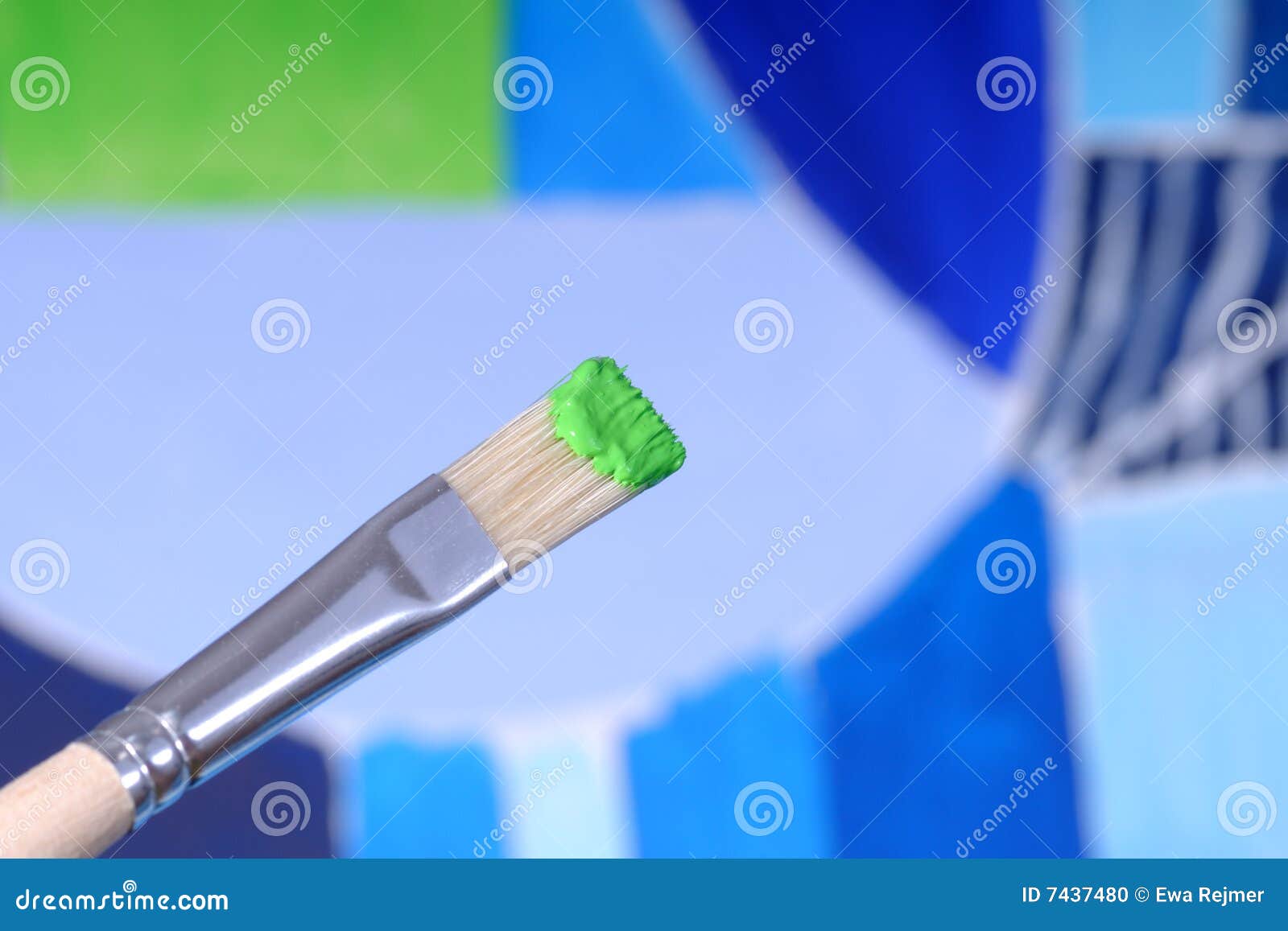 Paintbrush stock photo. Image of green, decorative, painter - 7437480