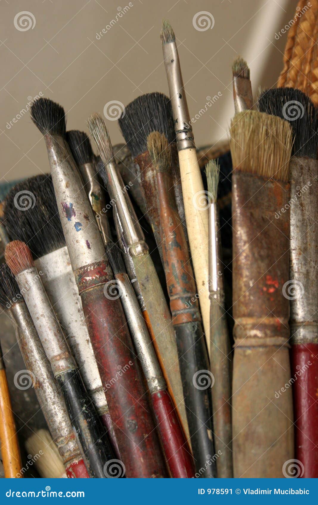 Paintbrush stock image. Image of wood, action, create, painter - 978591