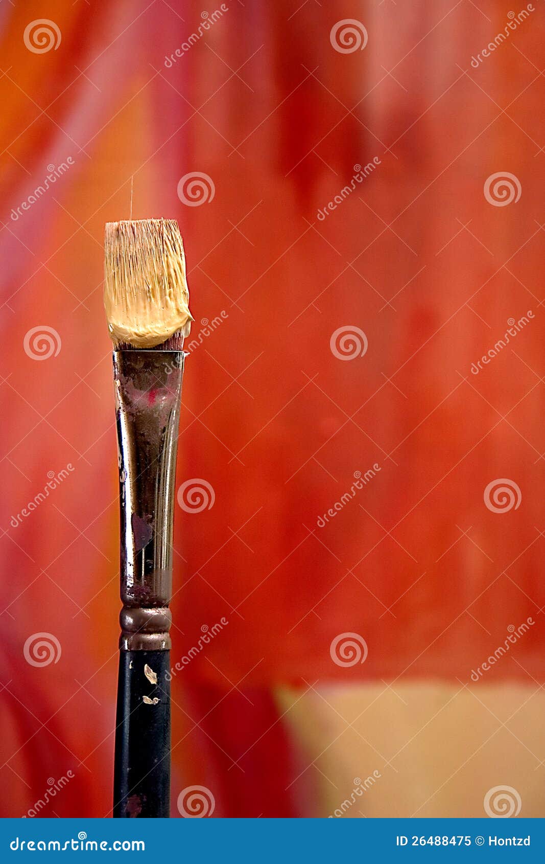 Paintbrush and canvas stock image. Image of painting - 26488475