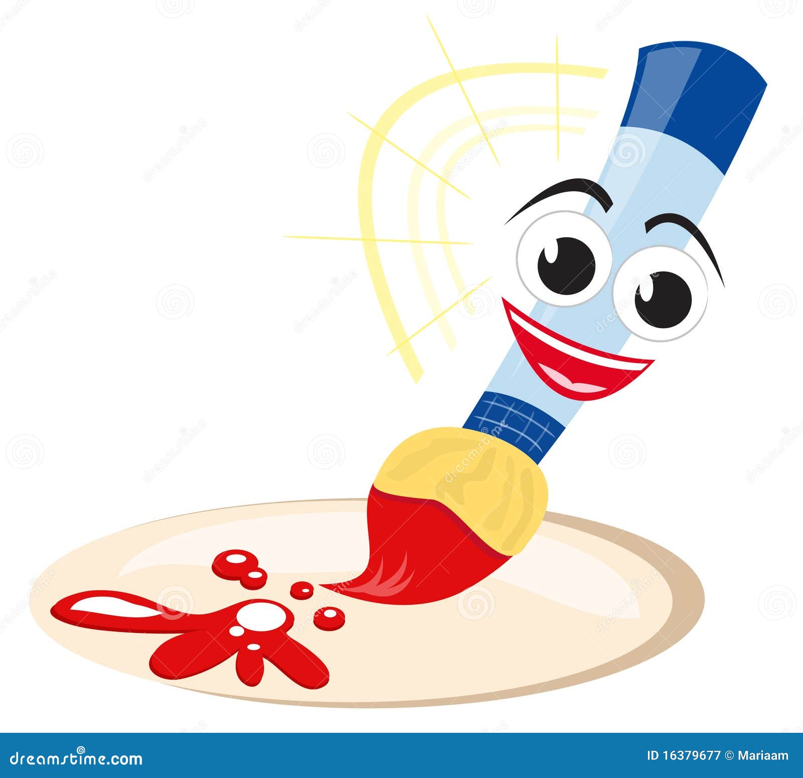 Paintbrush Cartoon Stock Illustration | CartoonDealer.com #108445303