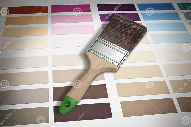 Paintbrush Renovation Color Design Chart Stock Photo - Image of bright ...