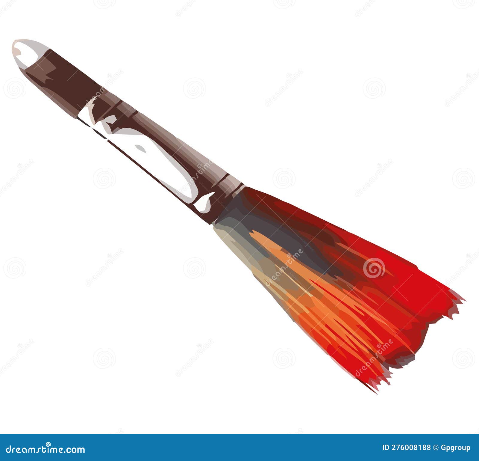 Paintbrush Creates Colored Abstract Artwork Stock Vector - Illustration ...