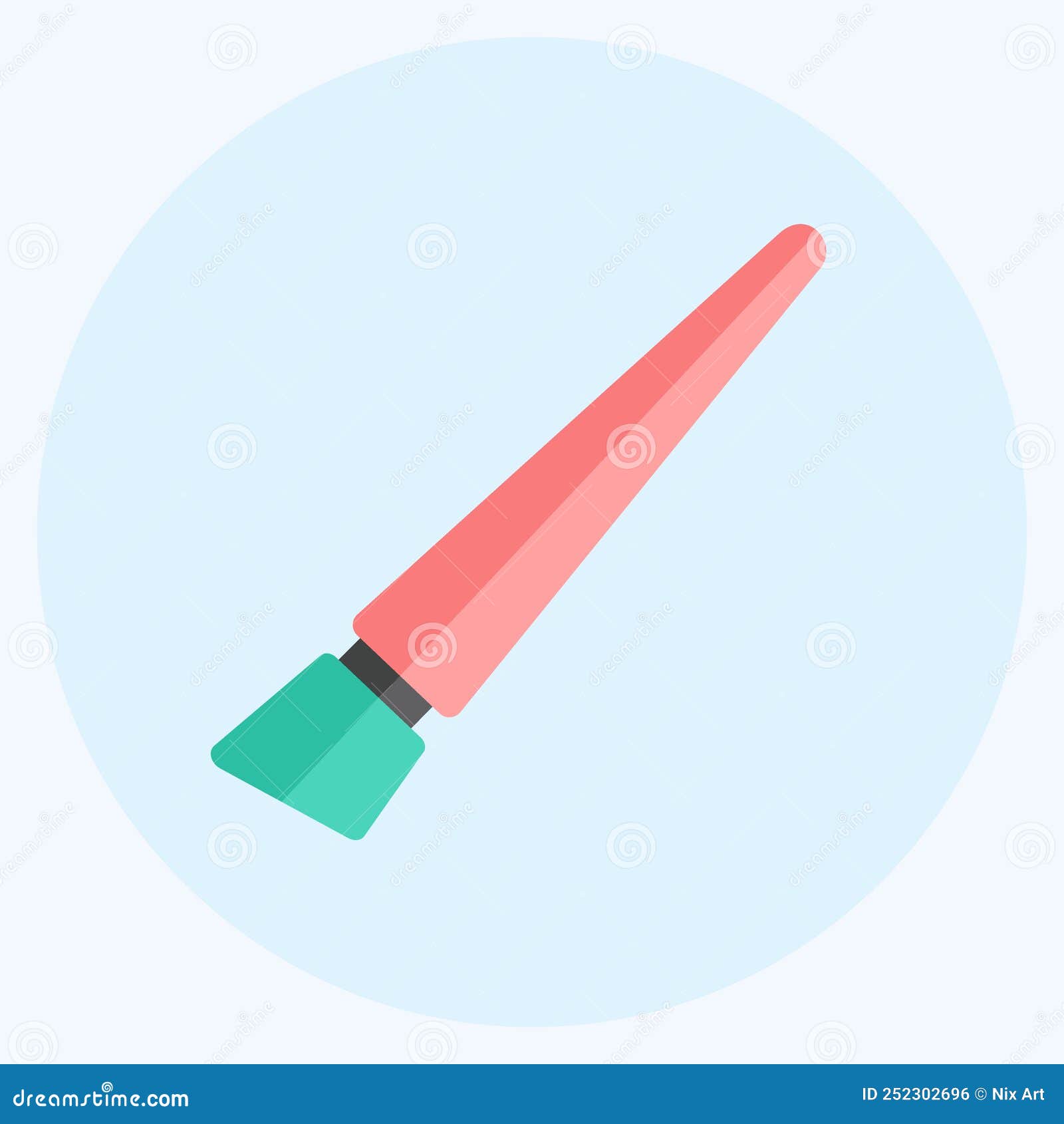 Paintbrush I Icon in Trendy Flat Style Isolated on Soft Blue Background ...
