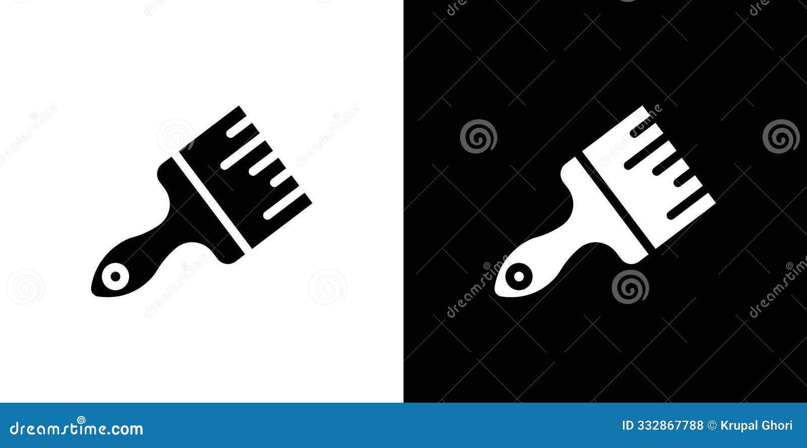 Paintbrush Icon Logo Set Vector Stock Vector - Illustration of tool ...