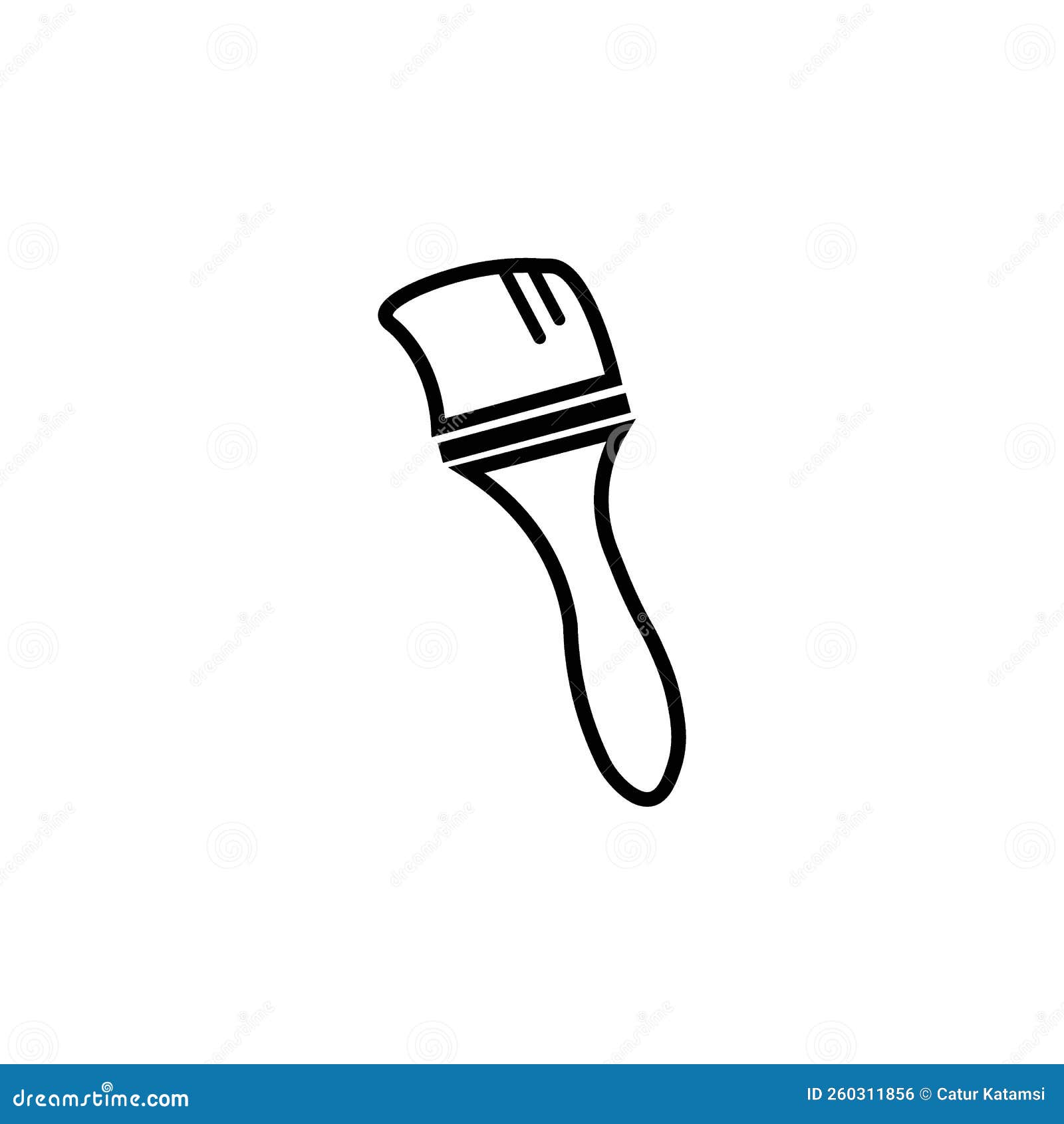Paintbrush Icon Logo Vector Stock Illustration - Illustration of ...