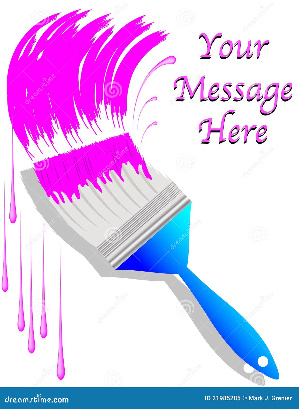 Paintbrush Presentation stock vector. Illustration of drops - 21985285