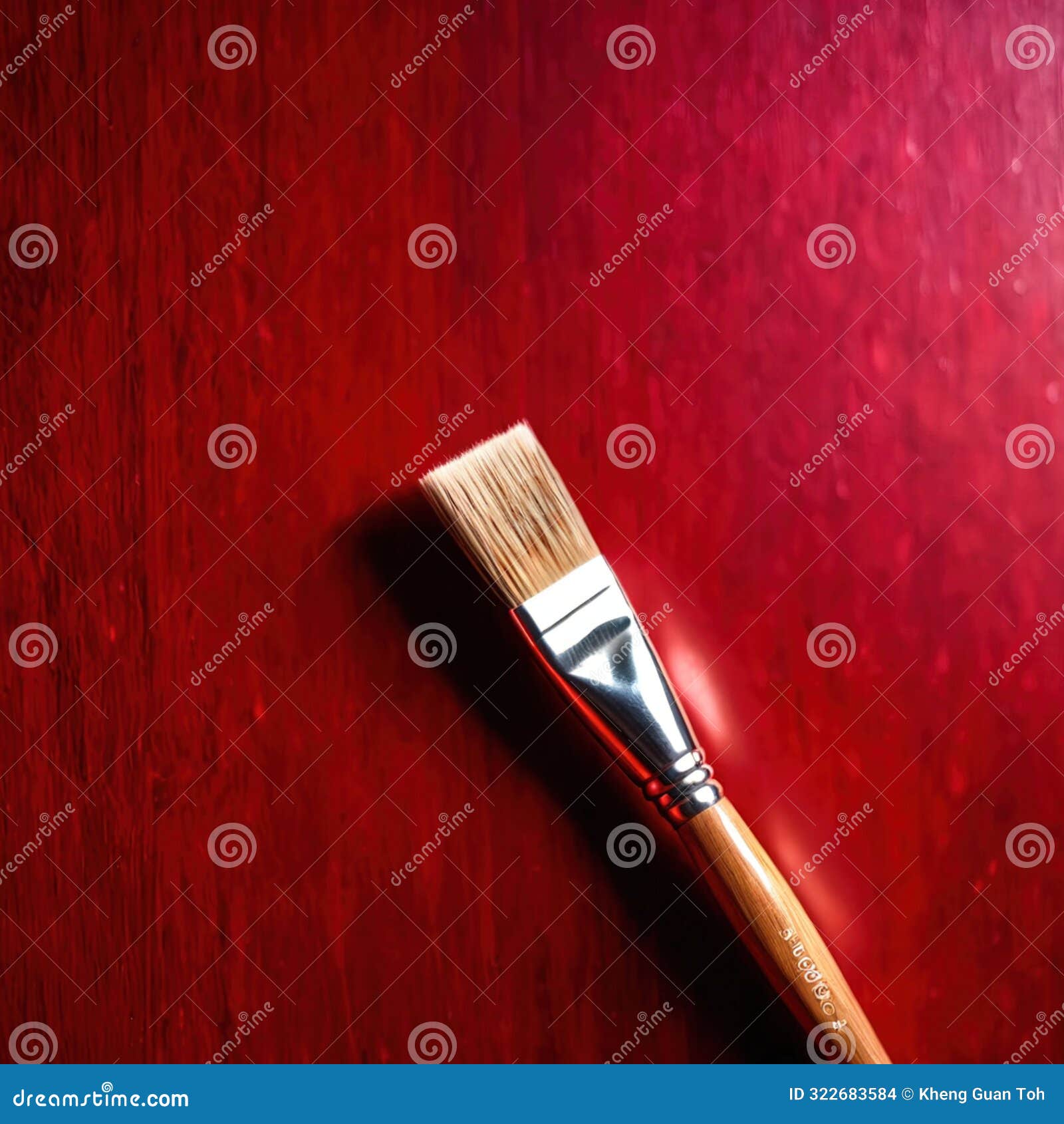 Paintbrush on Ruby Wall Color Design Concept Stock Illustration ...