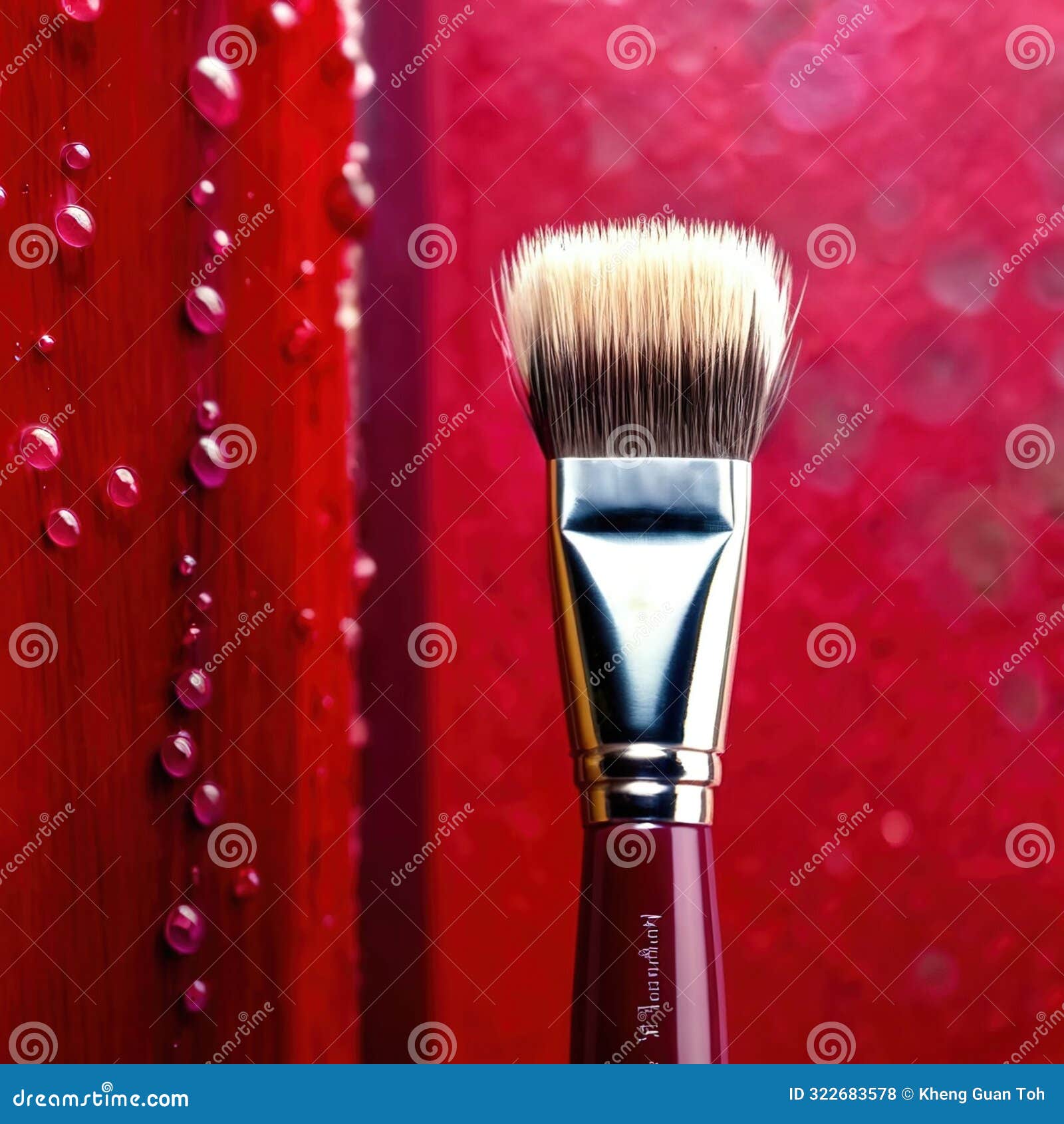 Paintbrush on Ruby Wall Color Design Concept Stock Illustration ...