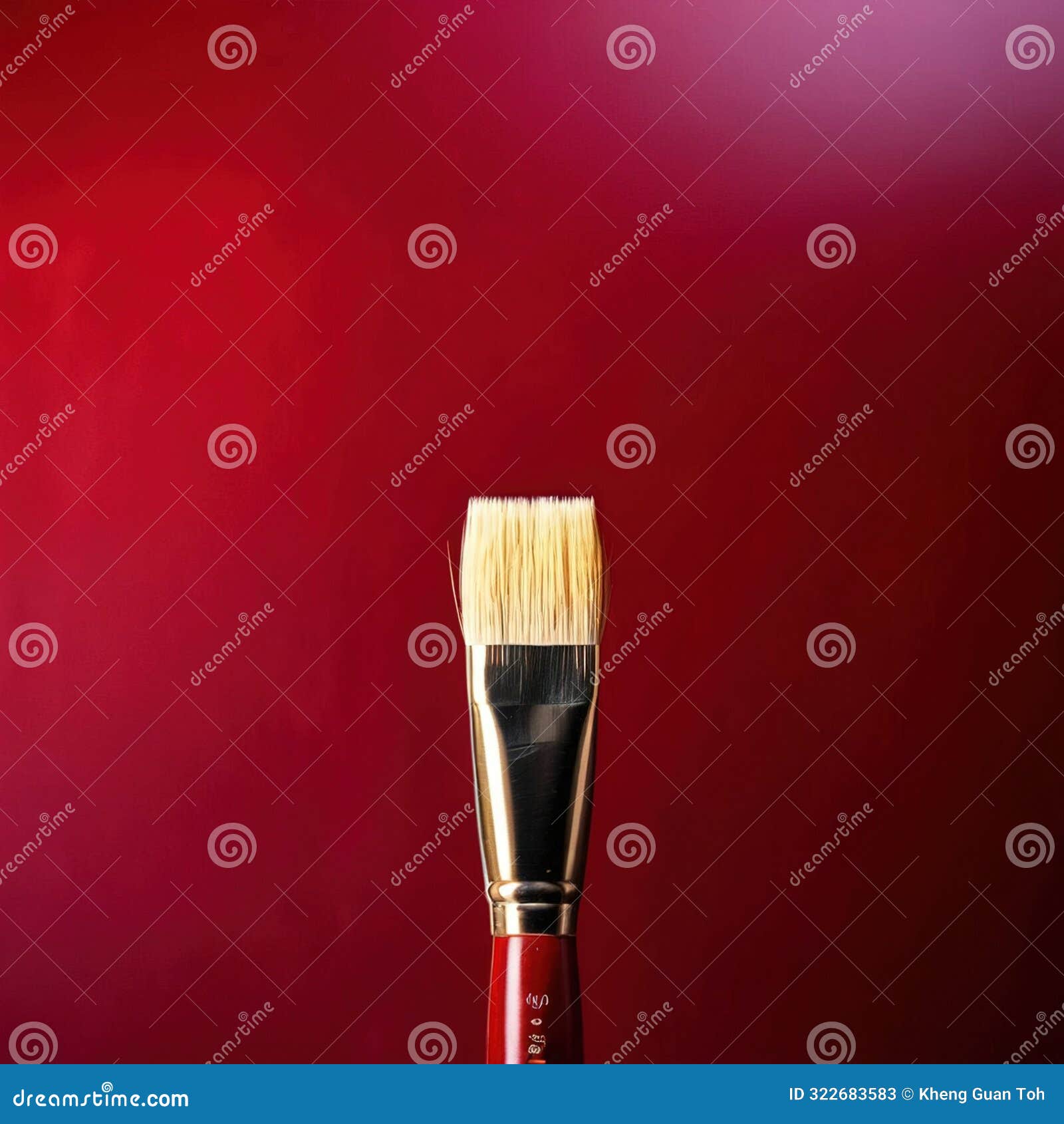 Paintbrush on Ruby Wall Color Design Concept Stock Illustration ...