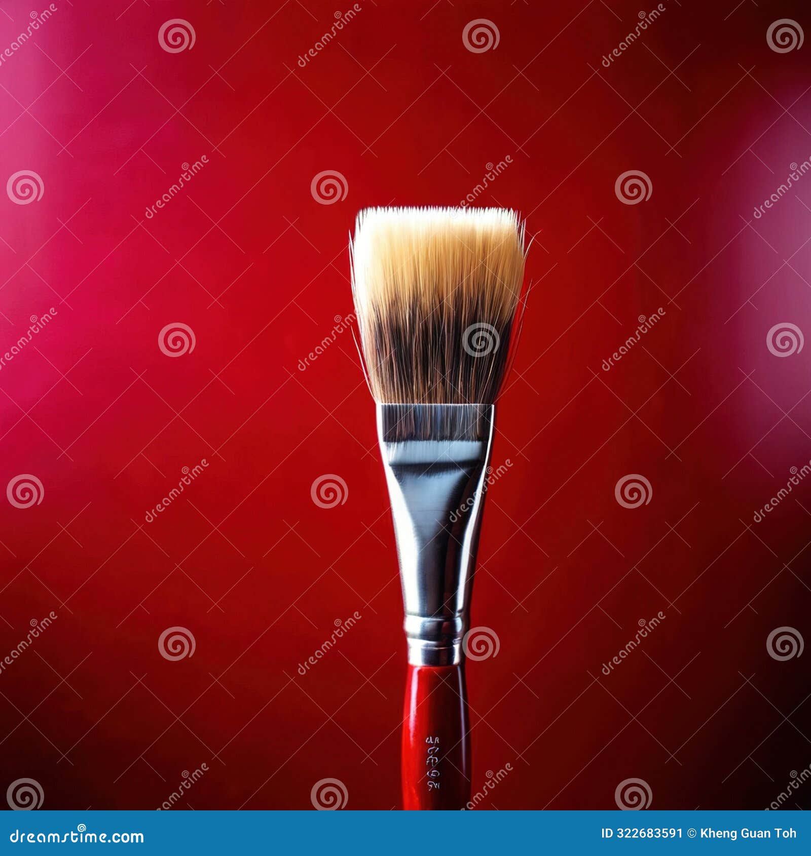 Paintbrush on Ruby Wall Color Design Concept Stock Illustration ...