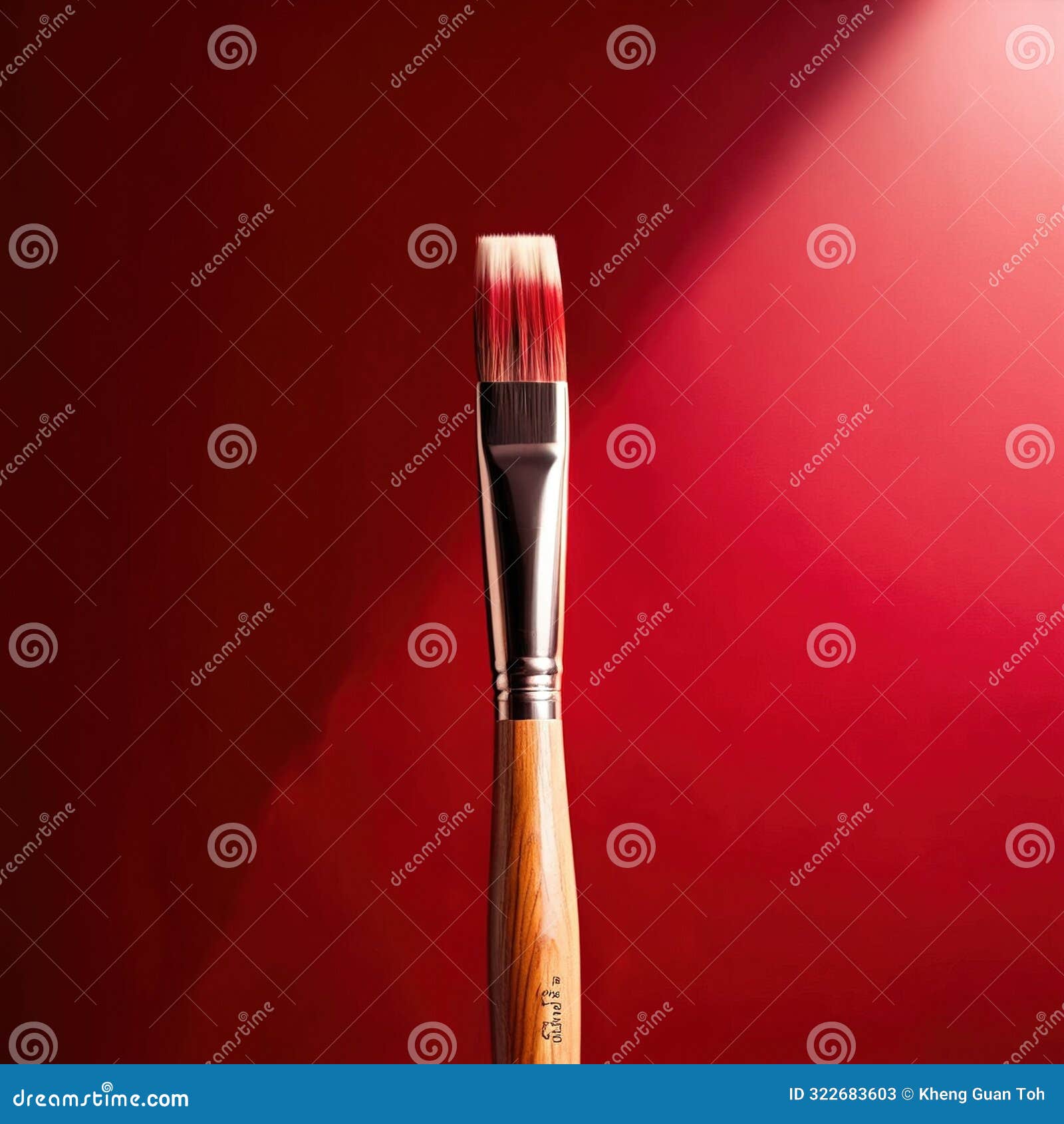 Paintbrush on Ruby Wall Color Design Concept Stock Illustration ...
