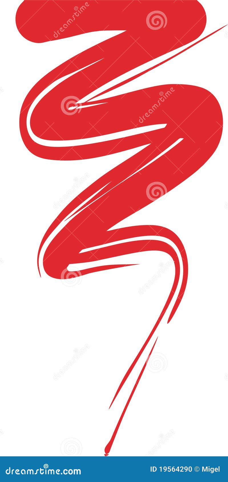 Paintbrush swirl stock vector. Illustration of paintbrush - 19564290