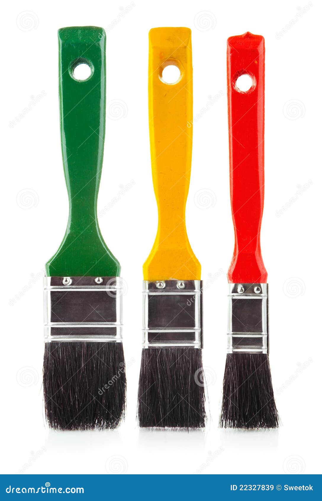 Paintbrush Tools for Painting Colour Set Stock Image - Image of ...