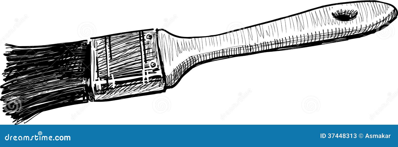 Paintbrush stock vector. Illustration of tool, hand, hobbies - 37448313
