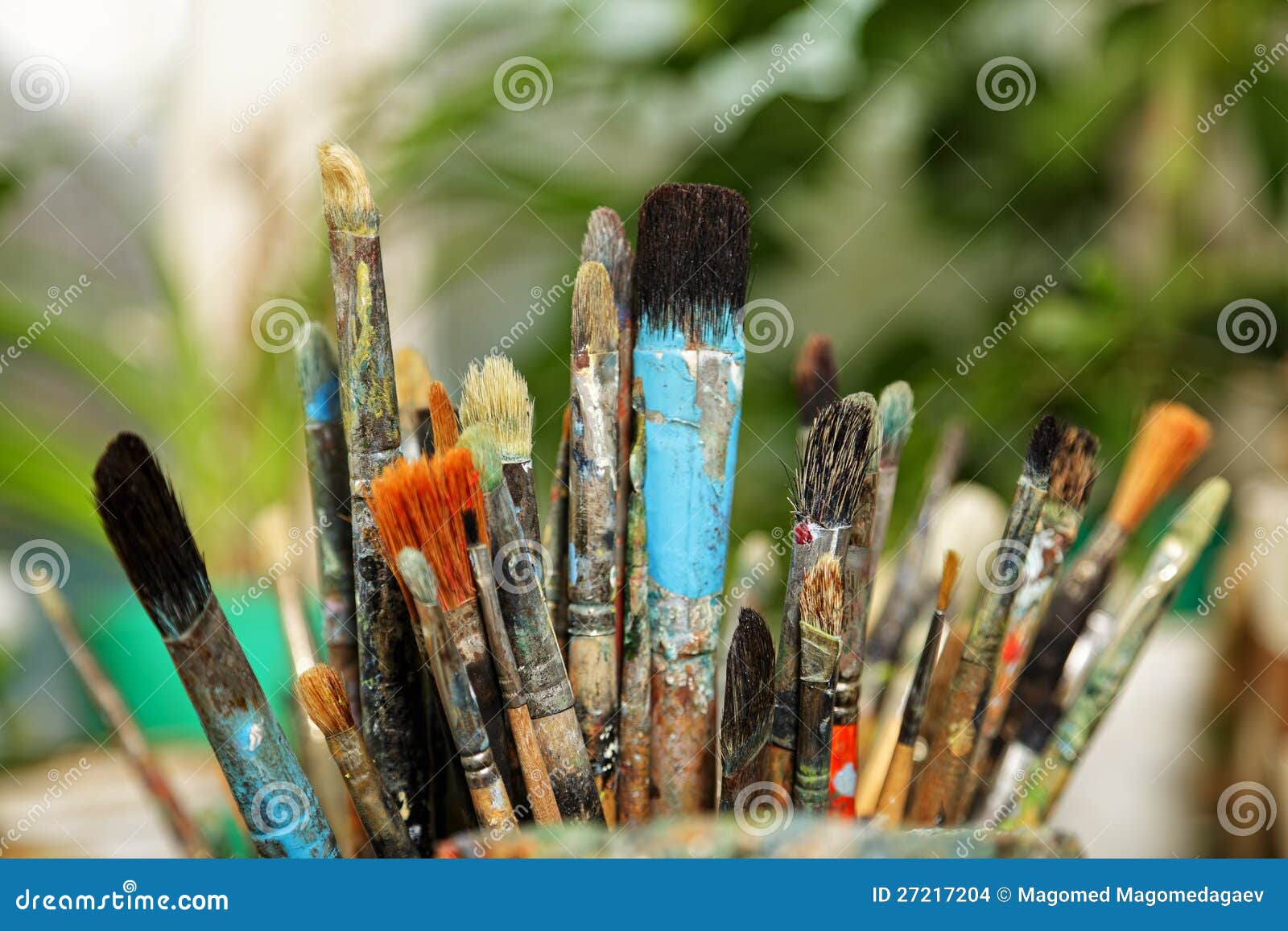 Paintbrushes stock photo. Image of paintbrushes, soiled - 27217204