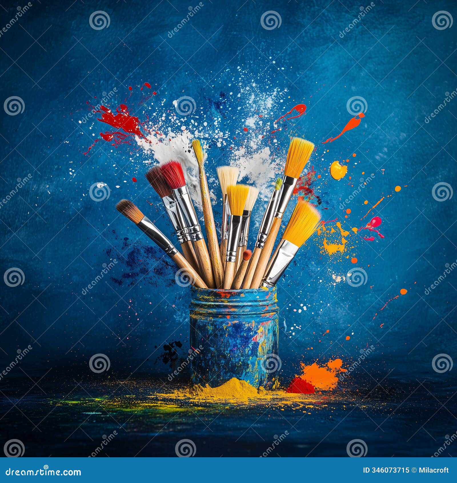 Paint Splattered Vintage Paper Texture. High Resolution Abstract Color ...