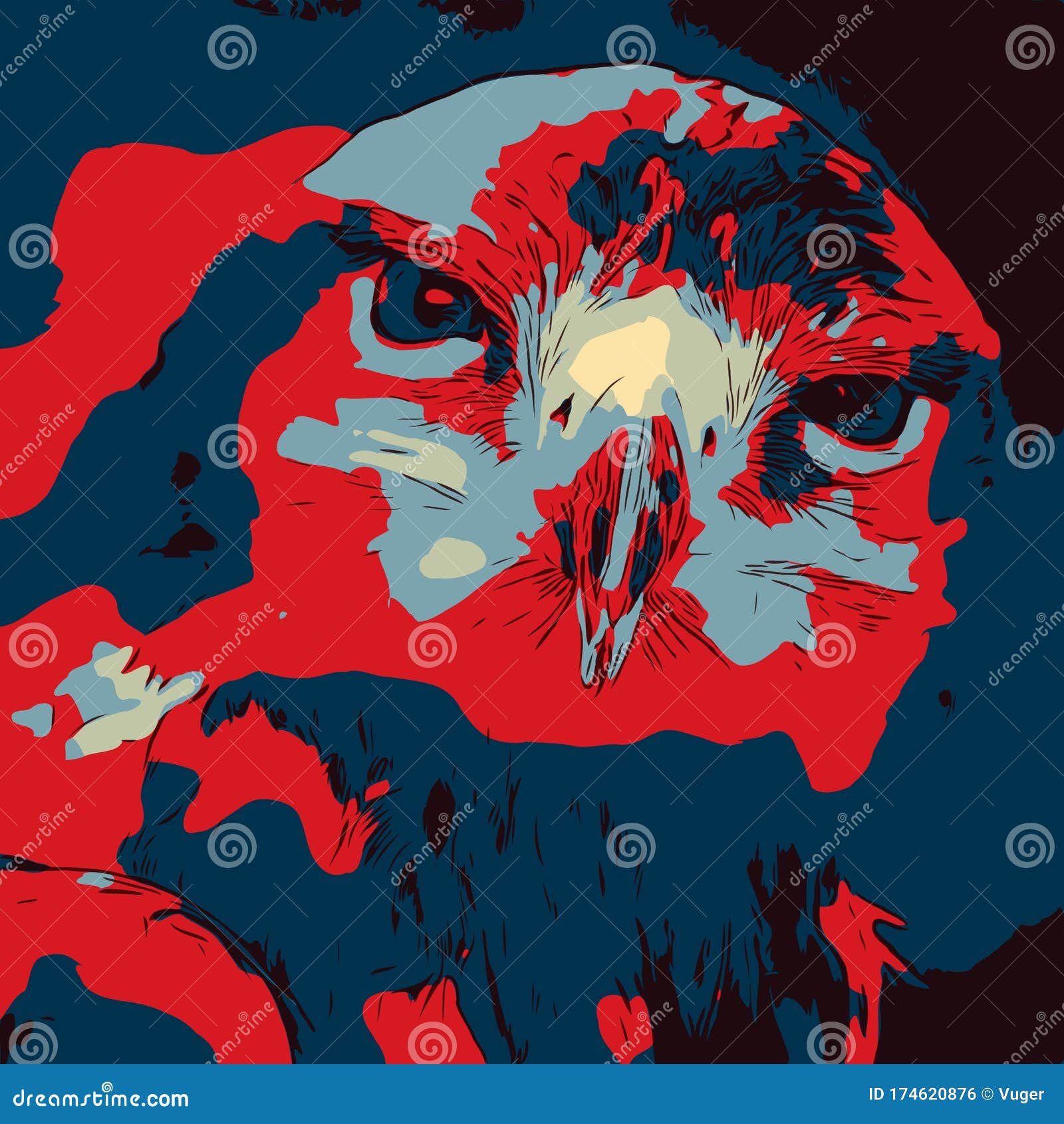 Abstract Eagle stock illustration. Illustration of painted - 174620876