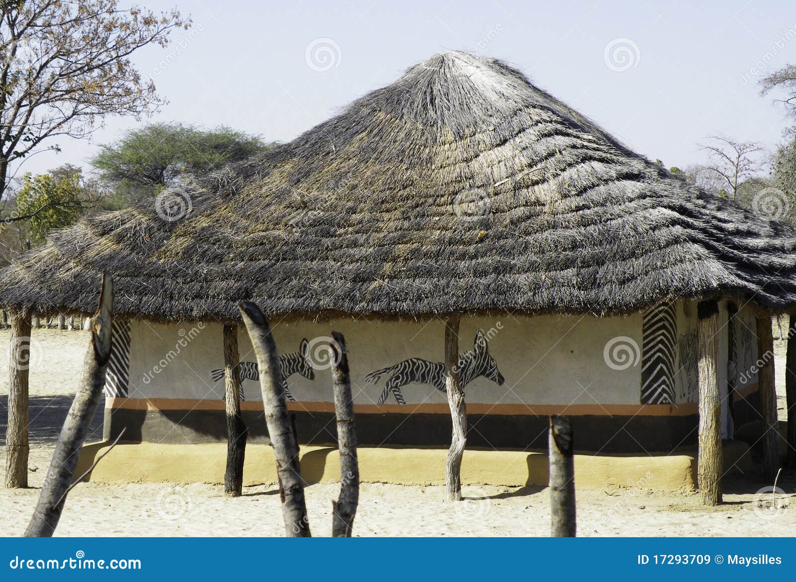 Painted African Home editorial stock image. Image of nagamo - 17293709