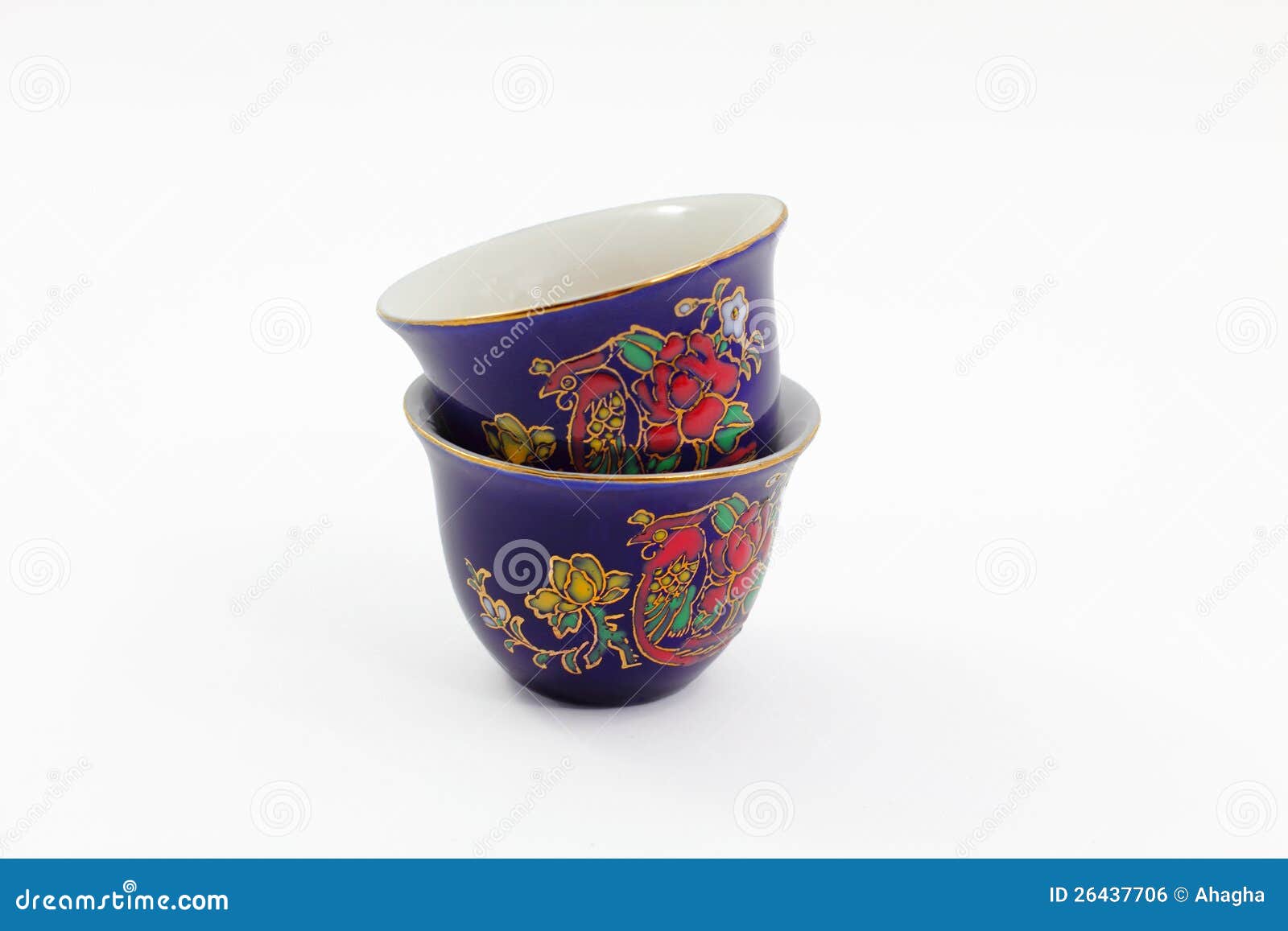 Painted Arabic Coffee Cups stock photo. Image of stack - 26437706