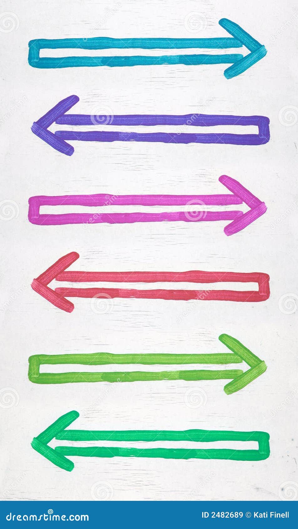 Painted arrows stock image. Image of paint, color, left - 2482689