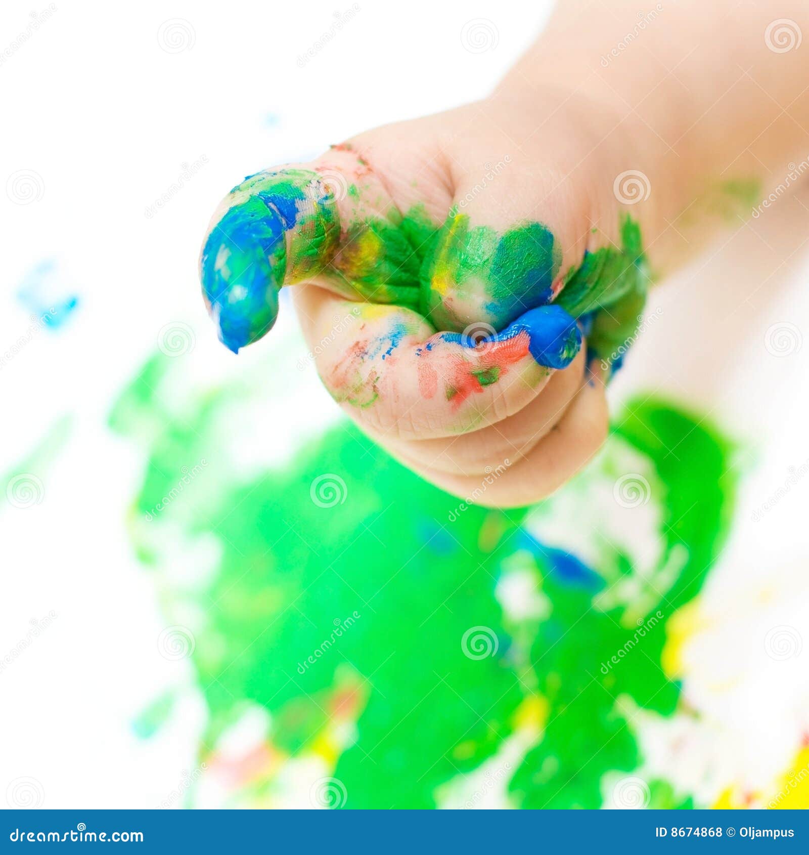 Painted baby hand stock photo. Image of hand, painted - 8674868