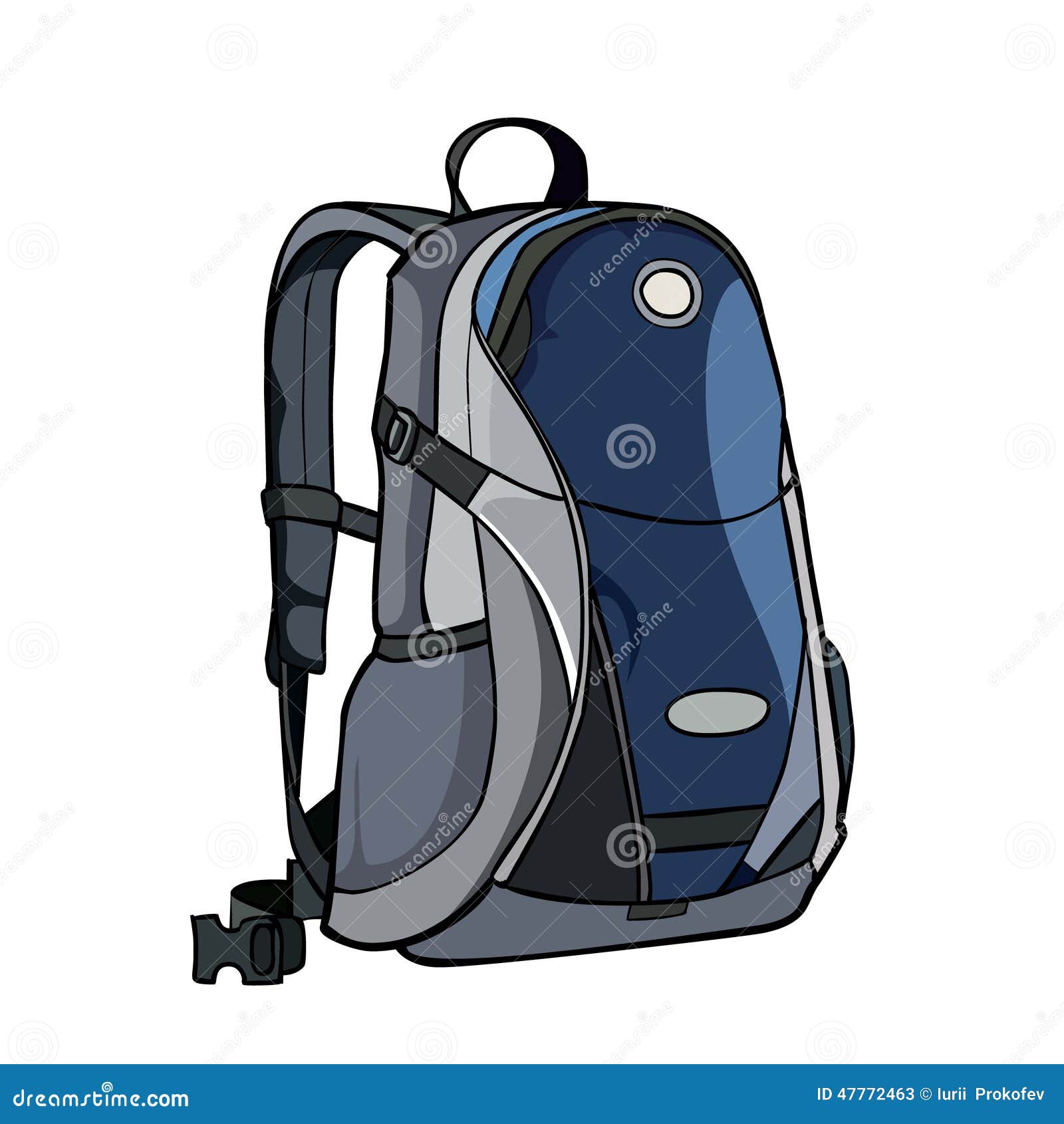 Painted by Backpack Gray - Blue Stock Vector - Illustration of supplies ...