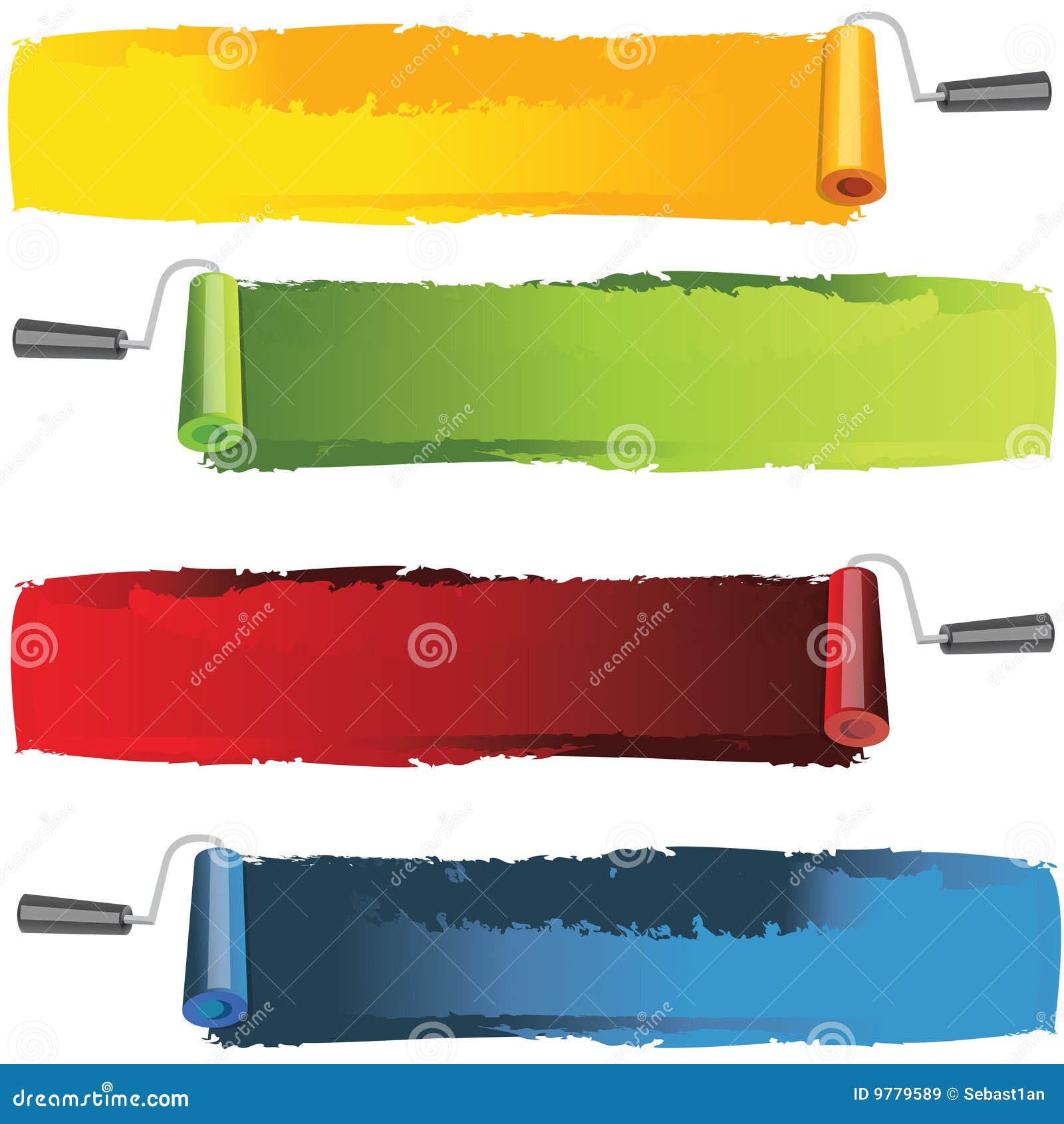 Painted banners stock vector. Illustration of grunge, abstract - 9779589