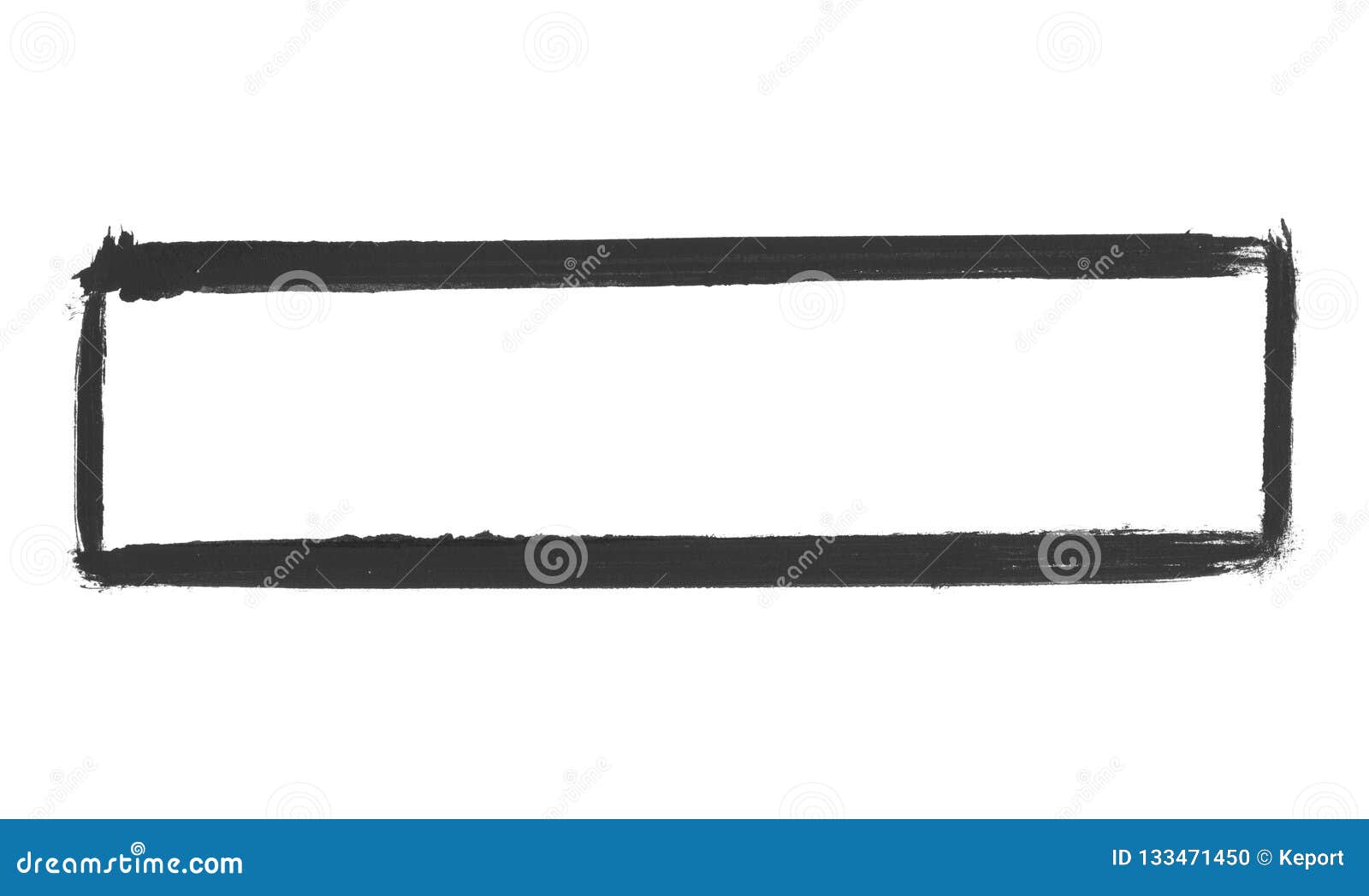 Painted black brush frame stock illustration. Illustration of stroke ...