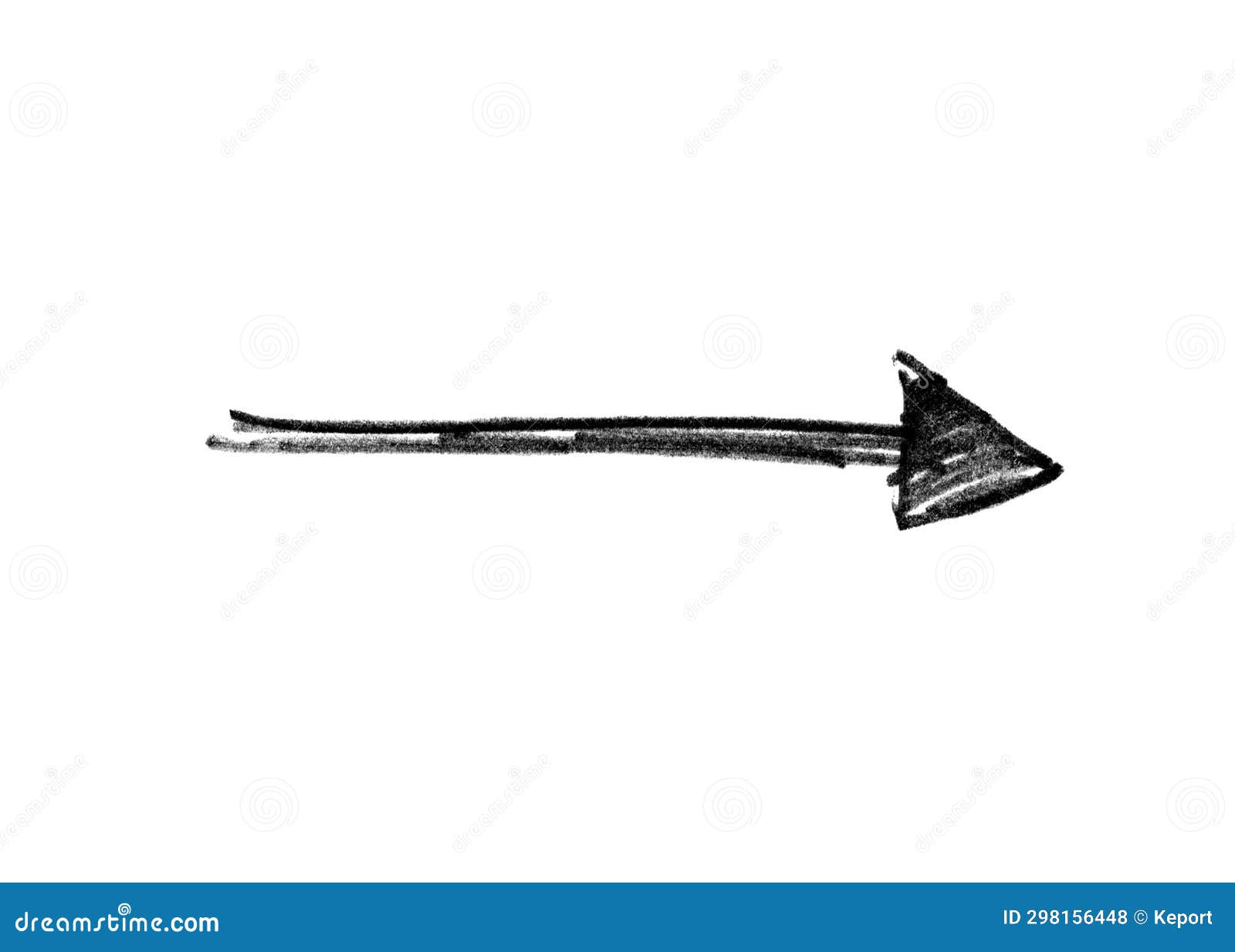 Painted Black Pencil Arrow - Sketch Drawing Stock Illustration ...