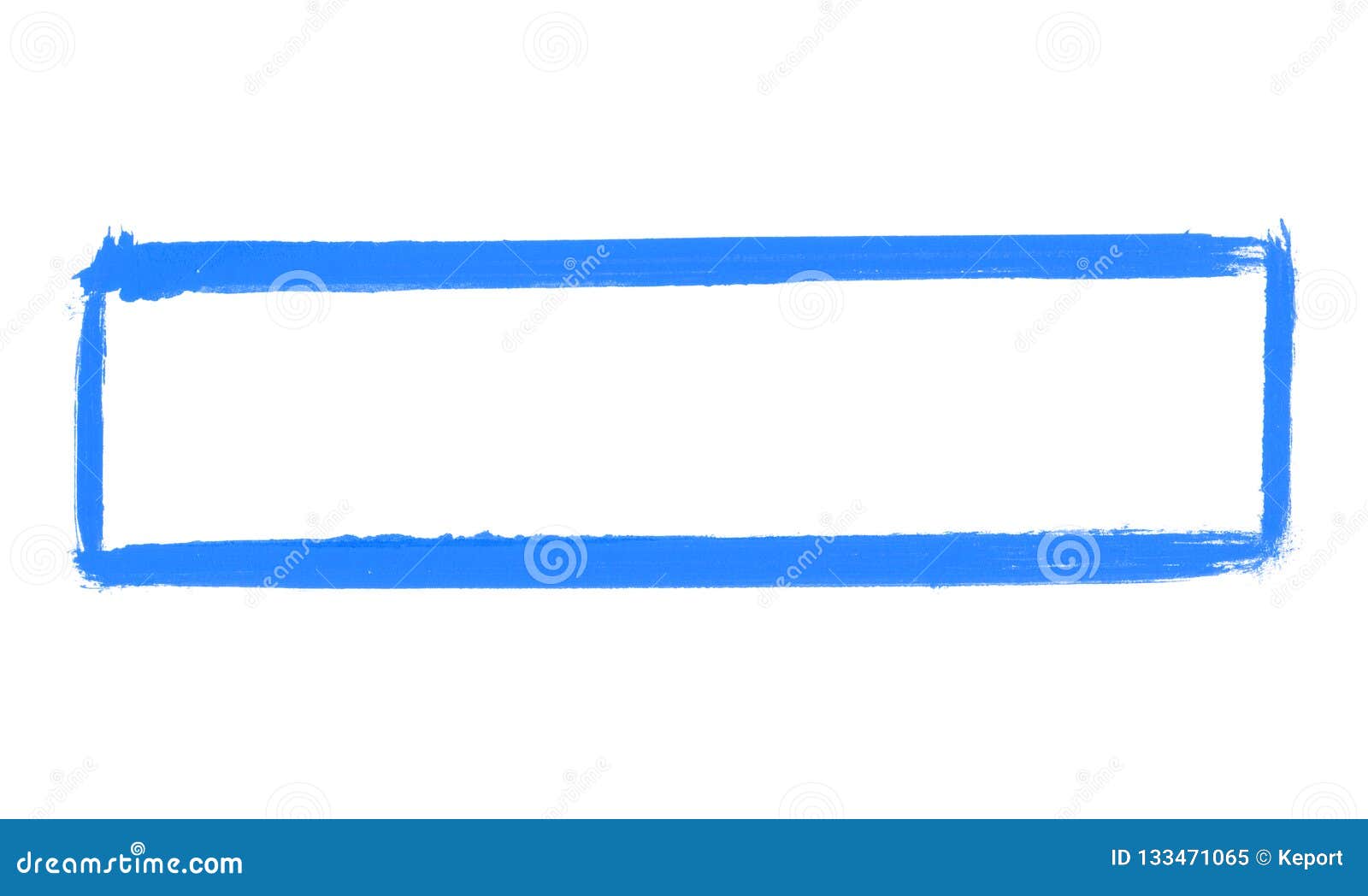 Painted blue brush frame stock illustration. Illustration of border ...