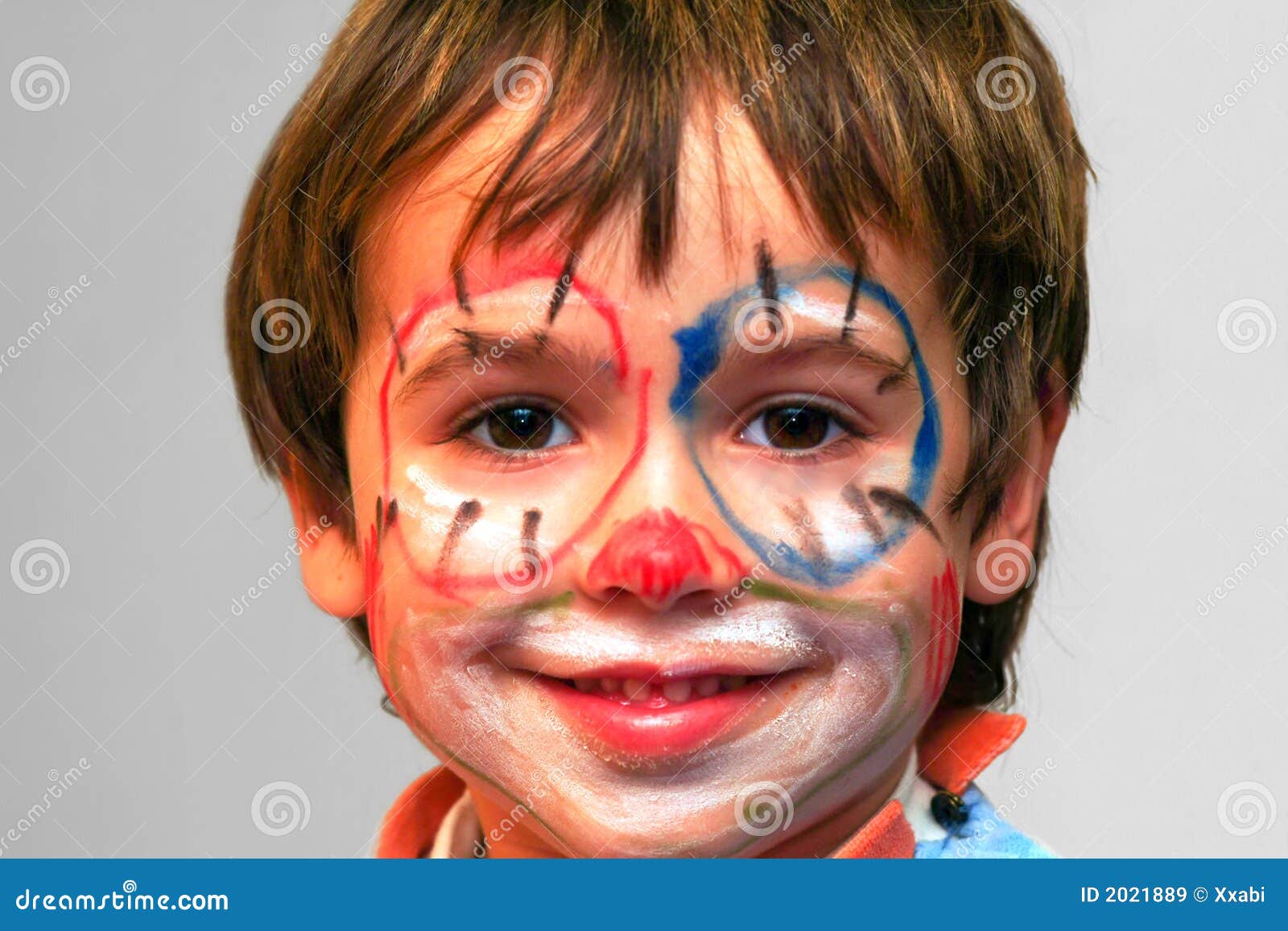 Painted boy face stock image. Image of human, fair, fete - 2021889