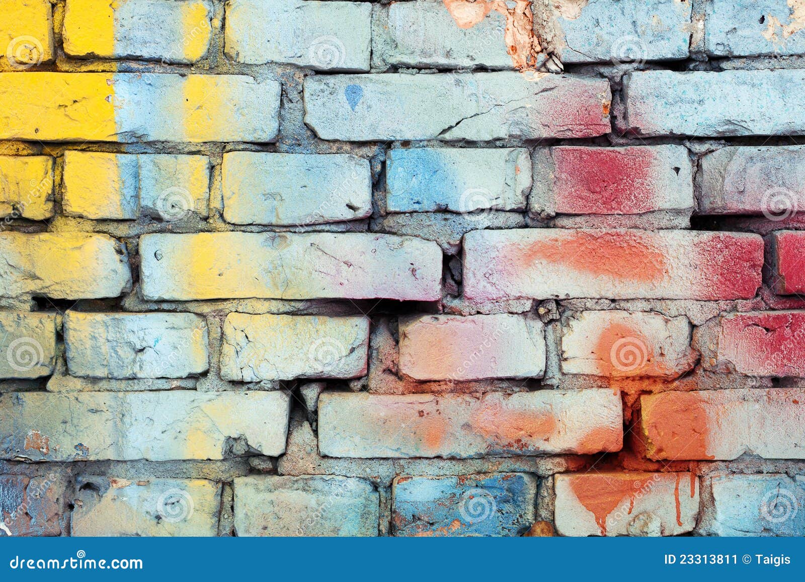 Painted brick wall stock image. Image of material, exterior - 23313811