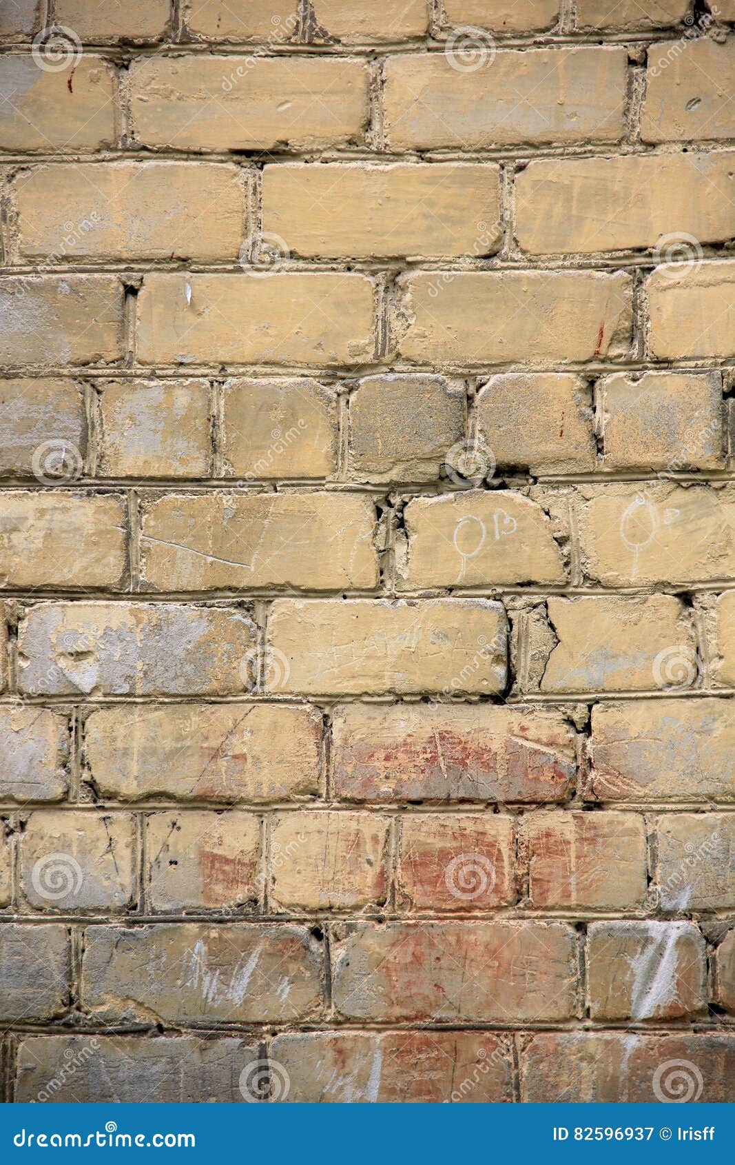 Painted Brick Wall Background Stock Image - Image of background ...