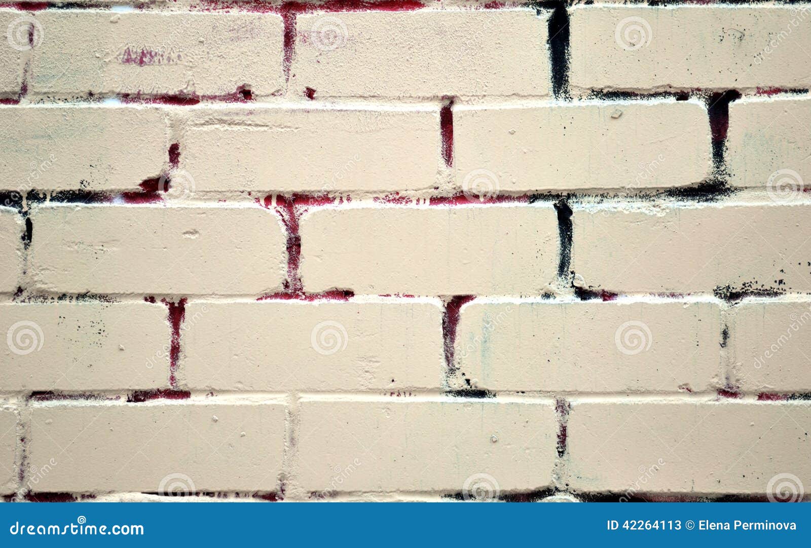Painted brick wall stock image. Image of painting, decorating - 42264113