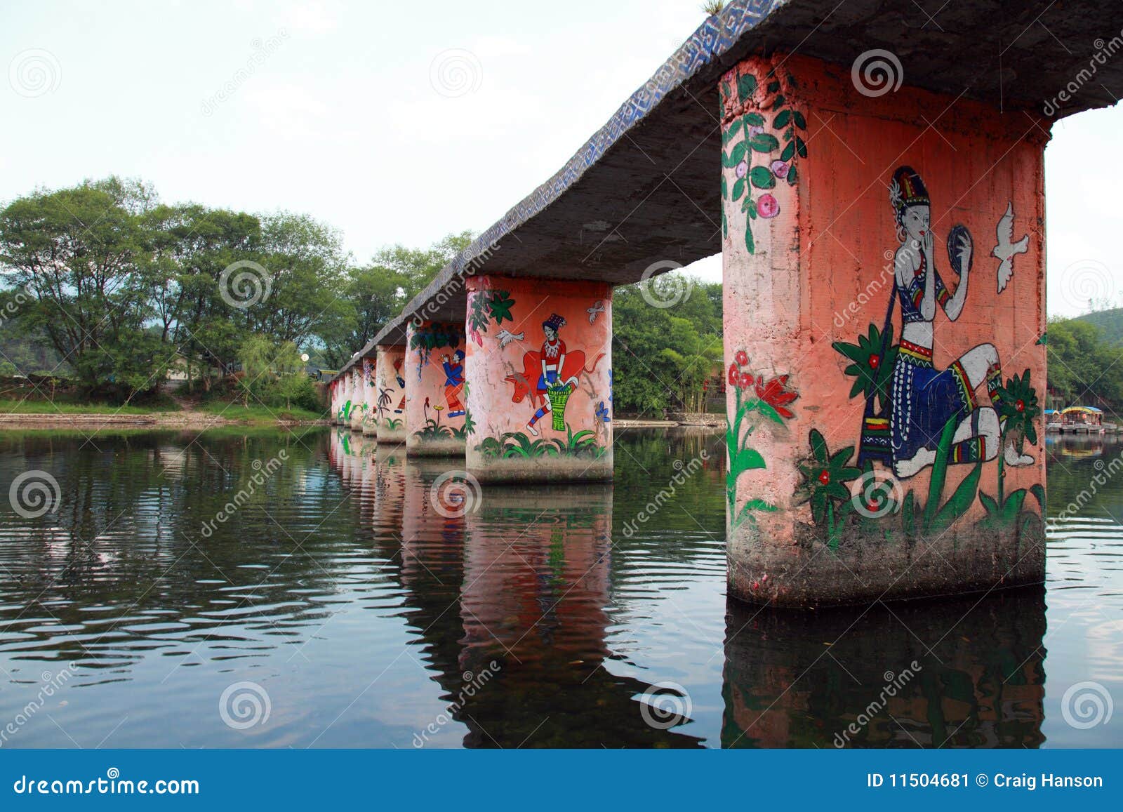 Painted Bridge stock image. Image of crossing, women - 11504681