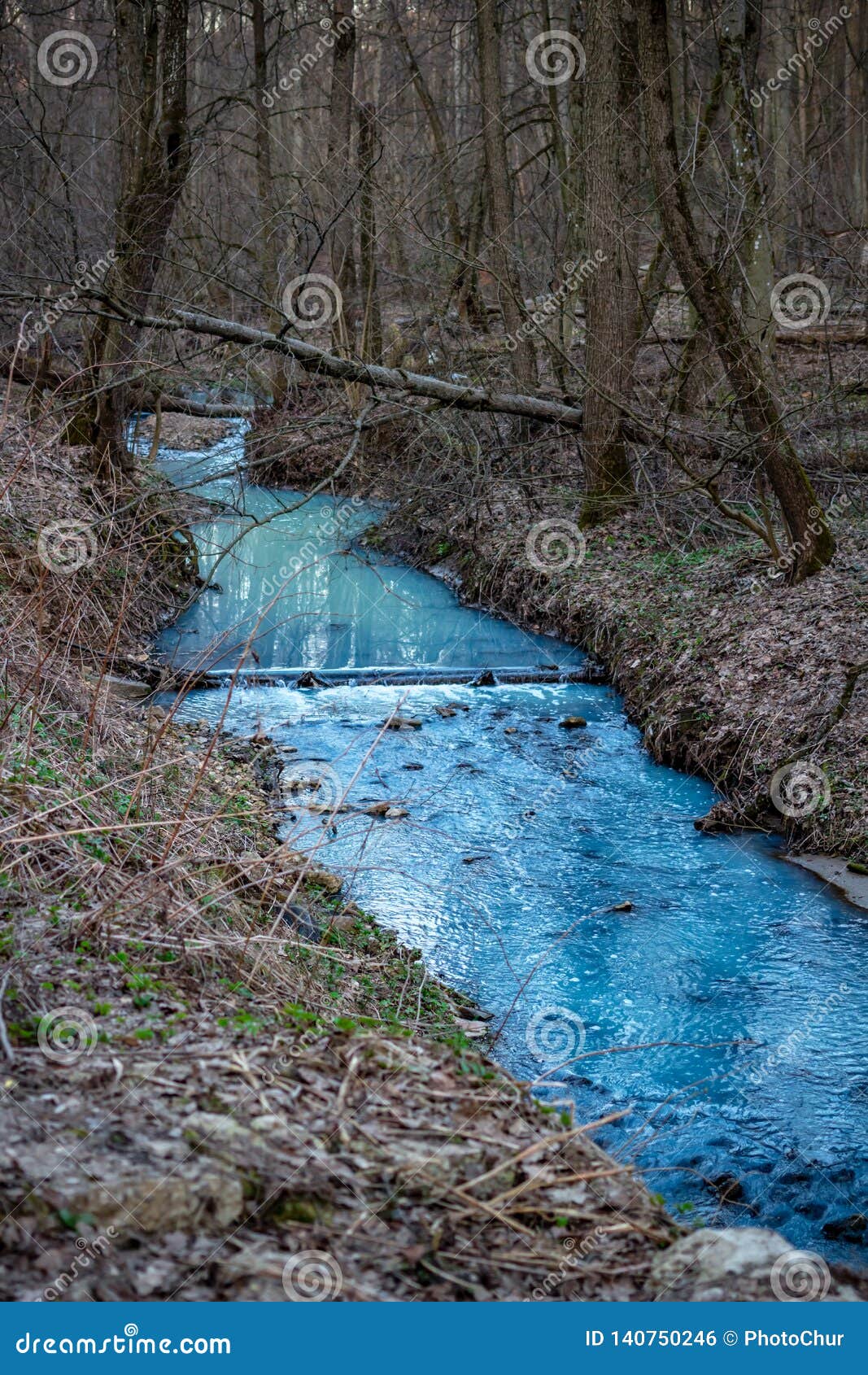 Painted in a Bright Blue River Stock Photo - Image of russia, vitriol ...