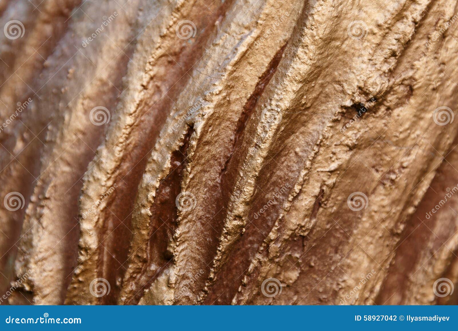 Painted in Bronze Color Element of Wall As a Background, Texture Stock ...