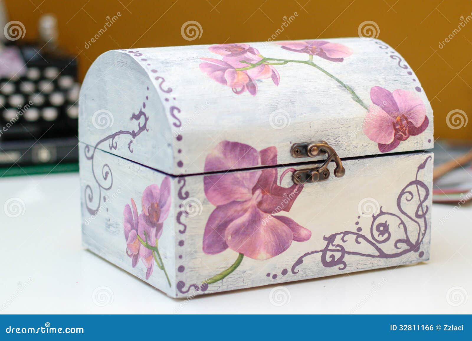 Painted casket stock photo. Image of creative, compartment - 32811166