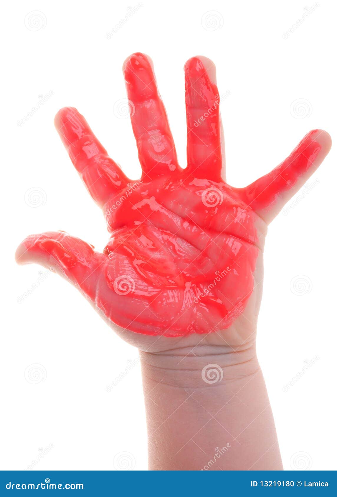 Painted child hand stock photo. Image of children, preschool - 13219180