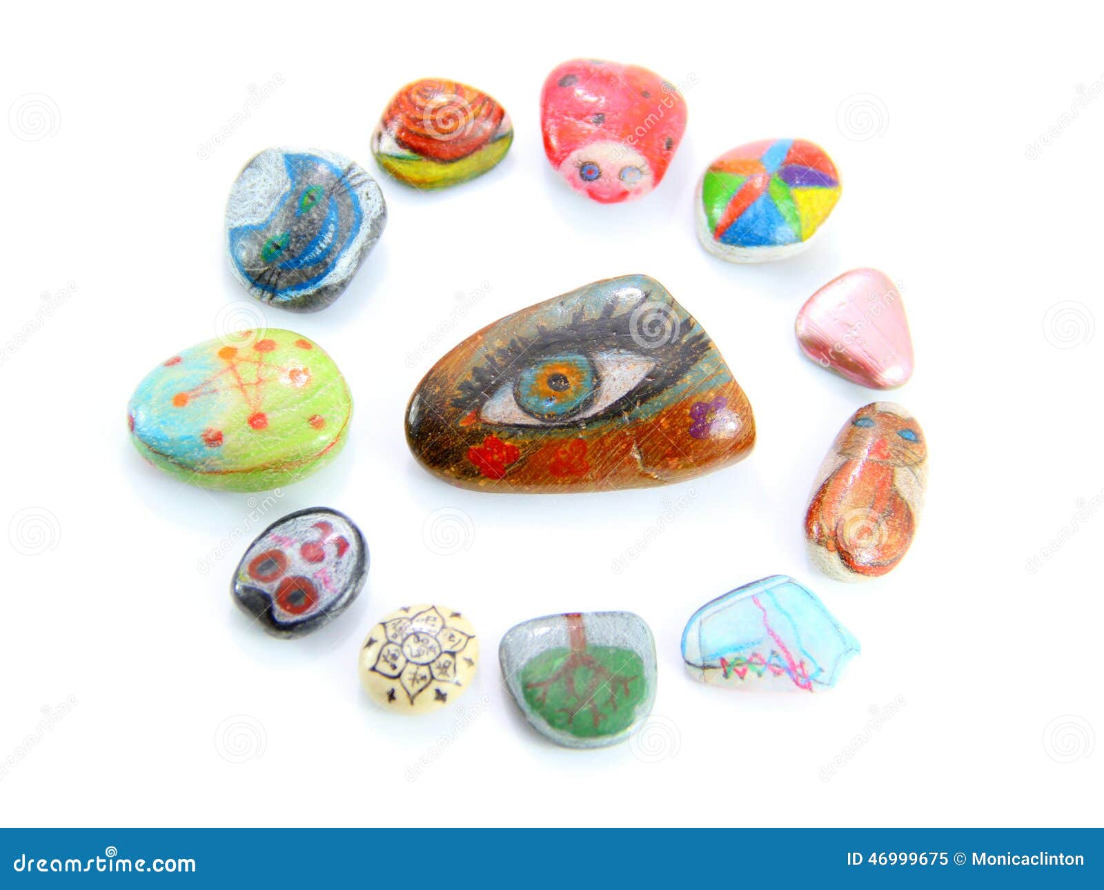 Painted cobblestone stock image. Image of circle, textured - 46999675