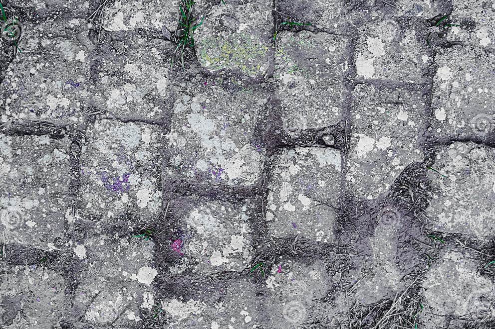 Painted Cobblestone Texture with Splashes Stock Photo - Image of bricks ...