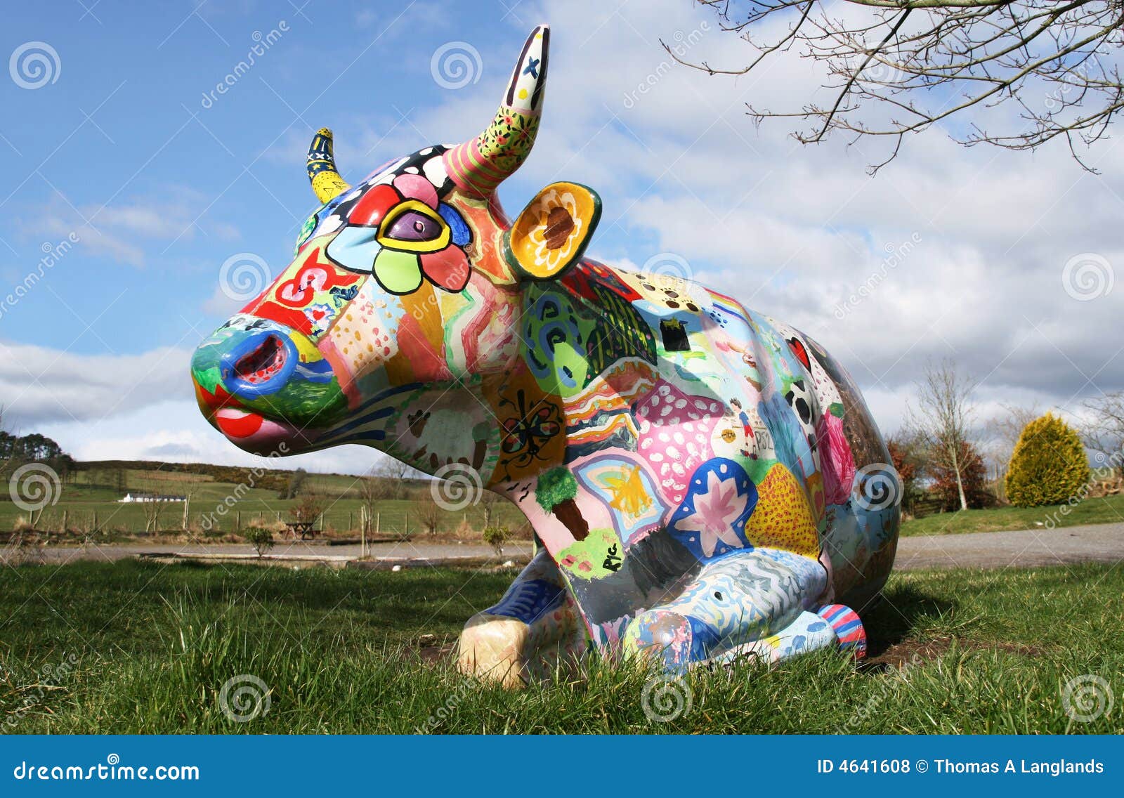 Painted cow editorial stock photo. Image of exhibit, horizontal - 4641608