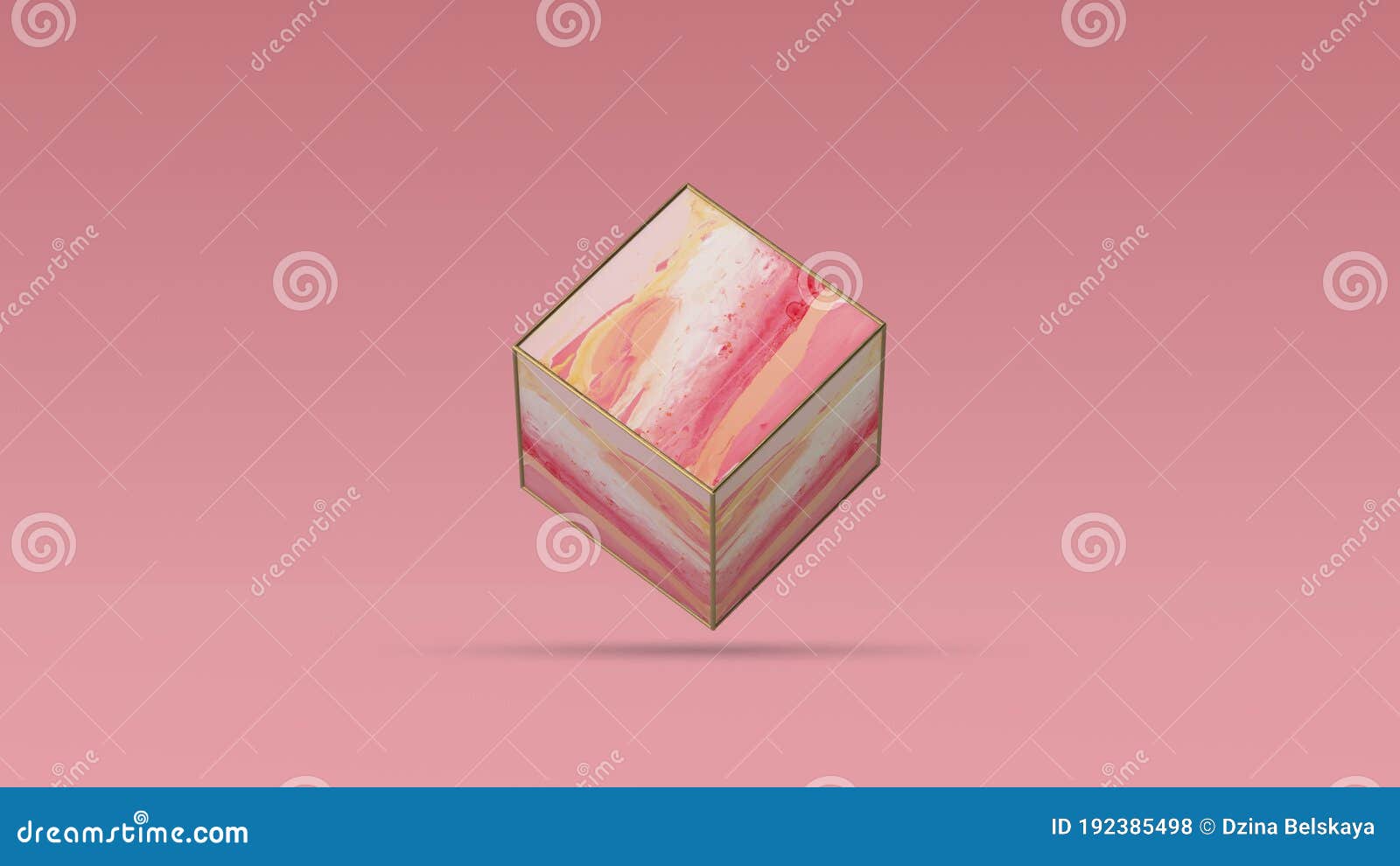 Painted Cube Rotating. Abstract 3d Animation Stock Footage - Video of ...