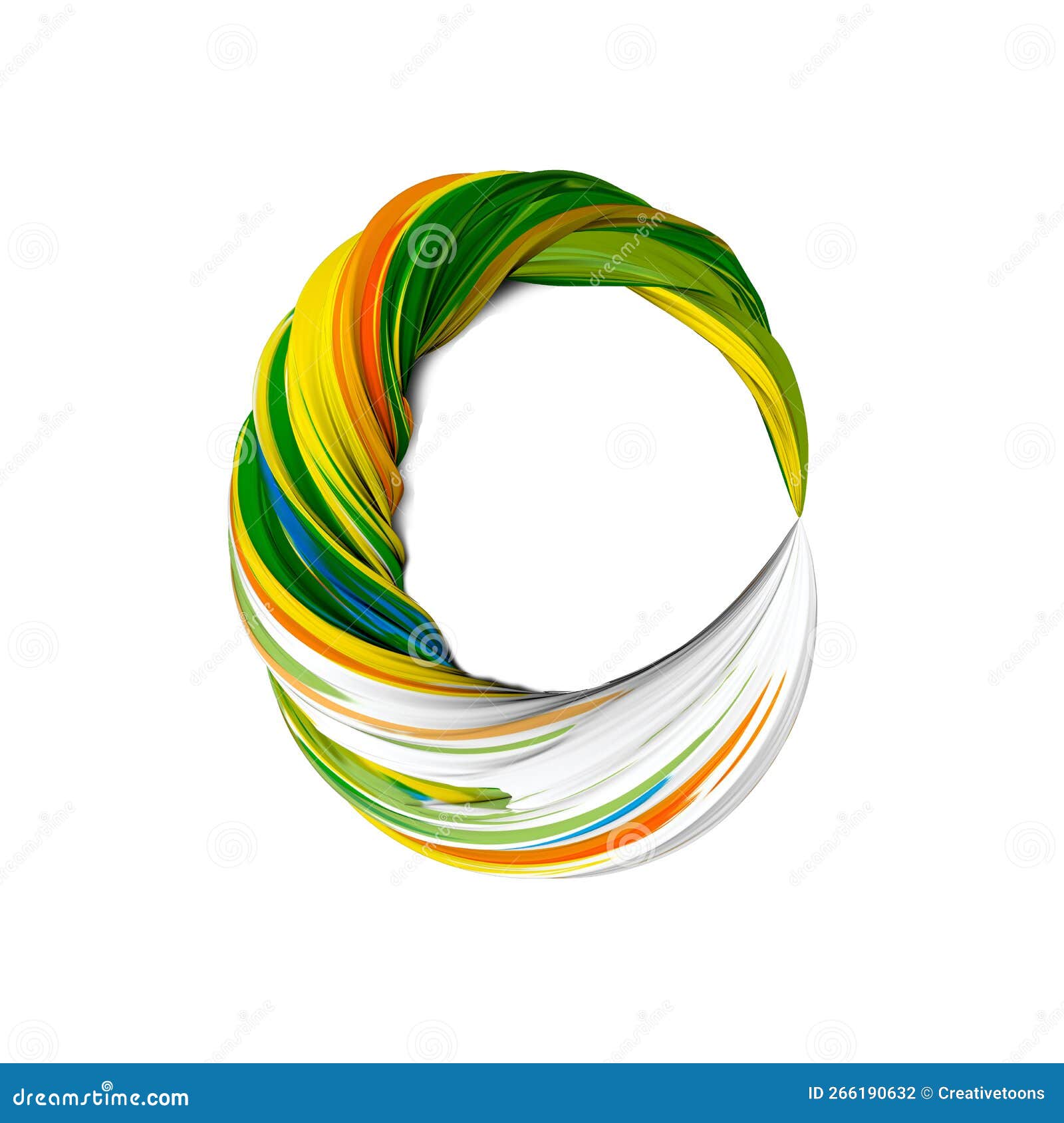 Painted 3d Letters, Acrylic Letter O. Green and Yellow Letter Stock ...