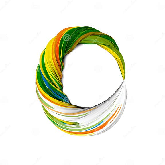 Painted 3d Letters, Acrylic Letter O. Green and Yellow Letter Stock ...